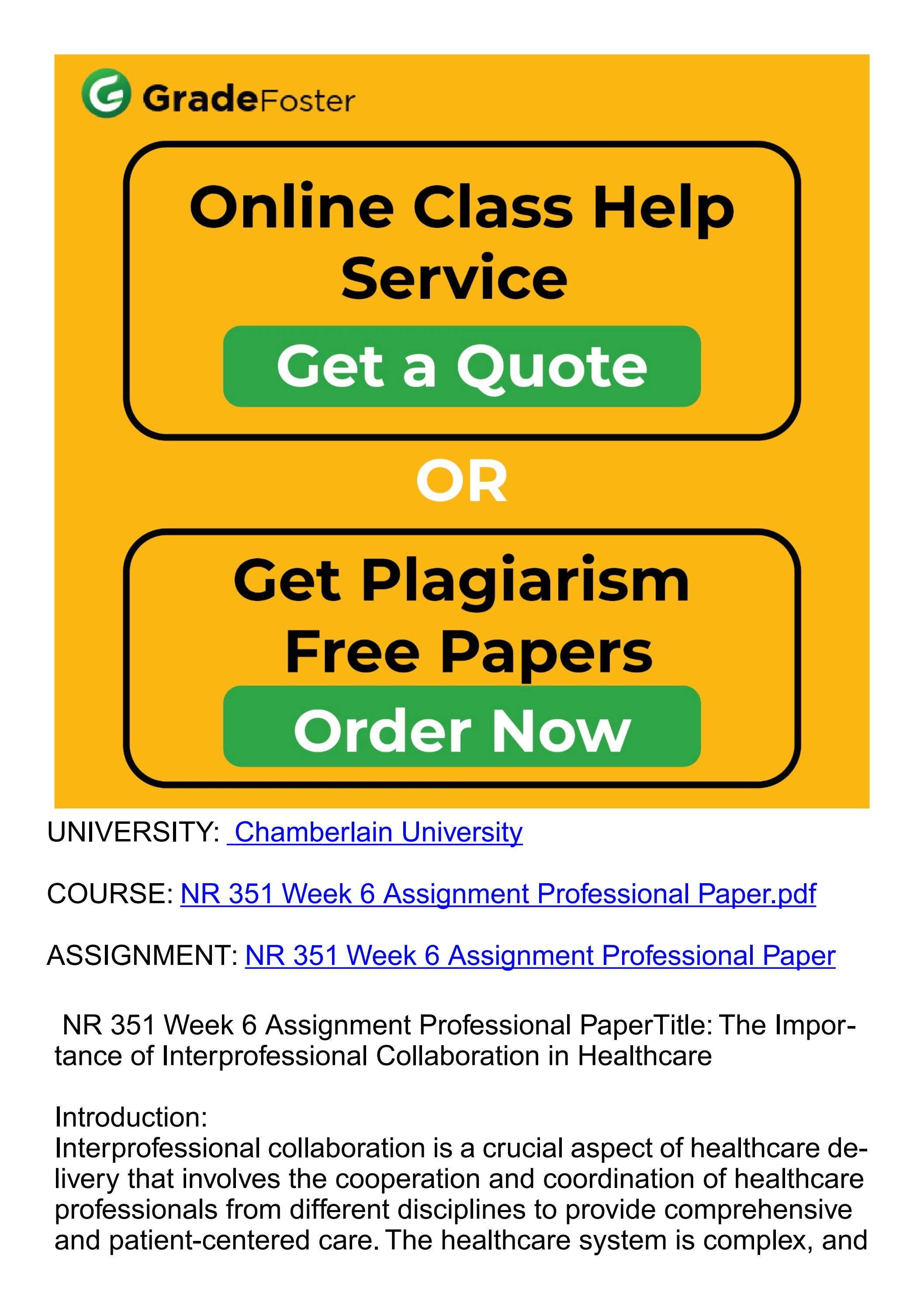 NR 351 Week 6 Assignment Professional Paper by gradefoster - Issuu NR 351 Week 6 Assignment Professional Paper by gradefoster - Issuu