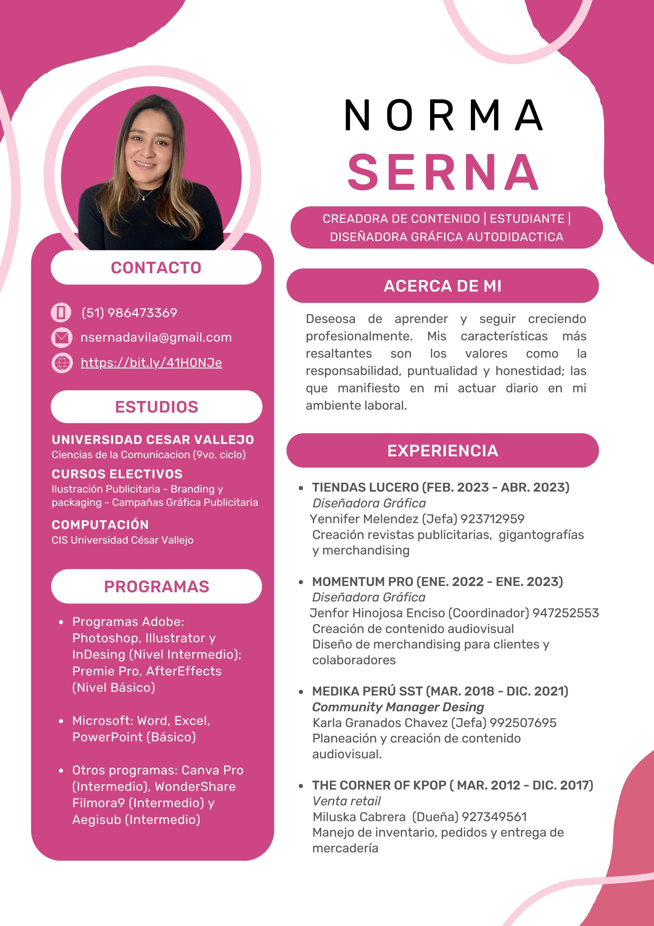 NORMA SERNA CV by normaserna94 - Issuu
