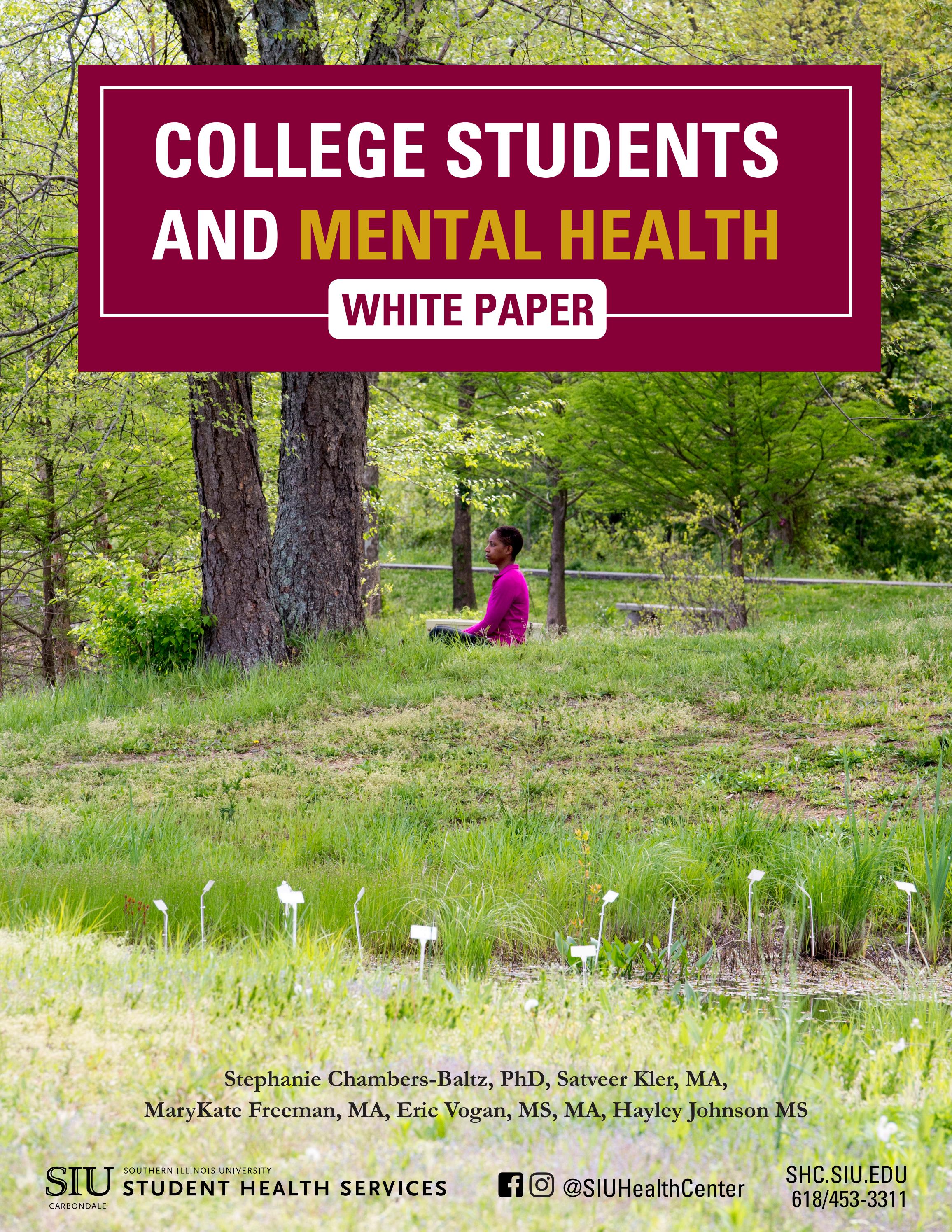 College Students and Mental Health, White Paper by SIU Student Health ...