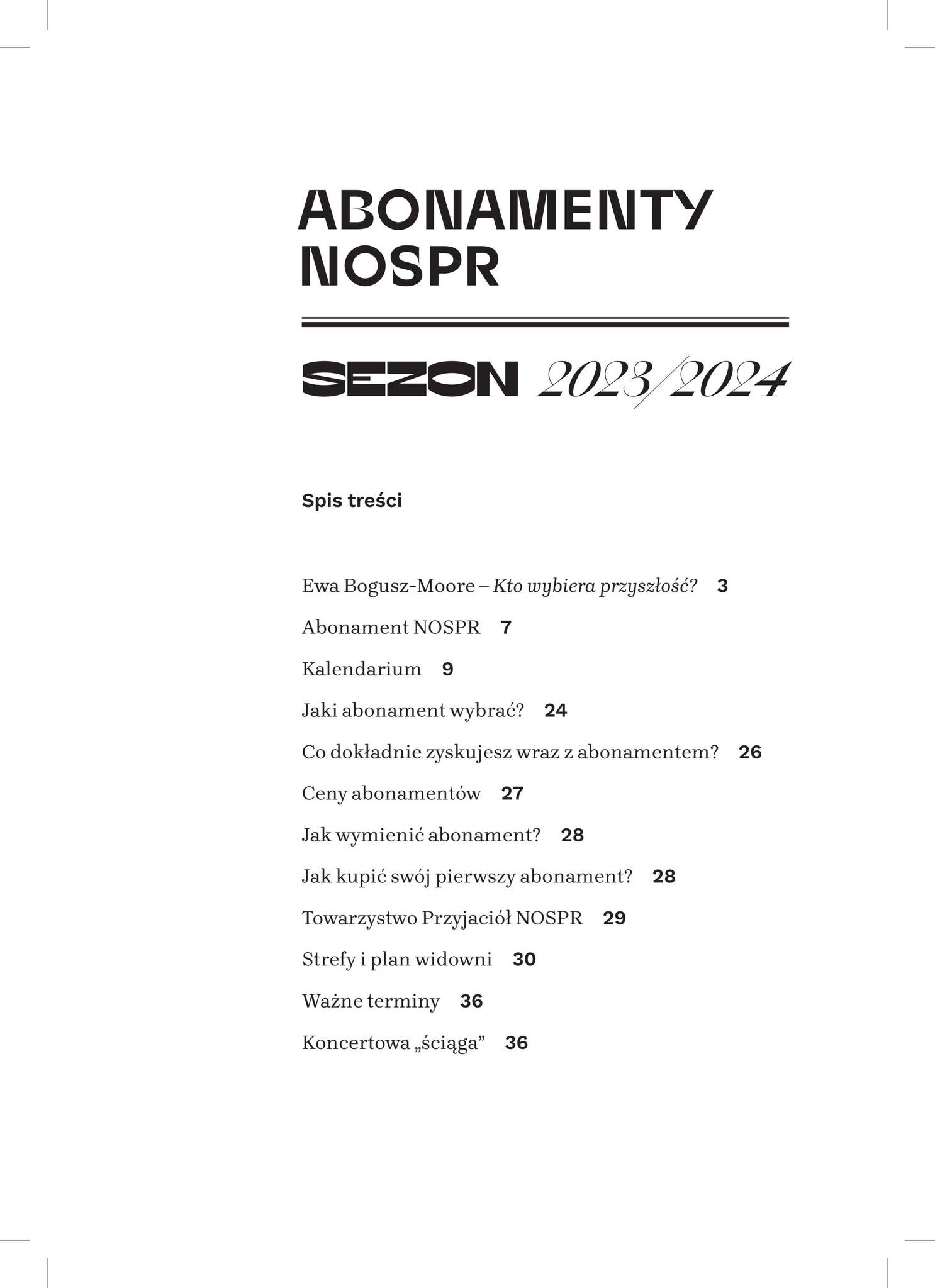 Abonamenty NOSPR w sezonie 2023/2024 by NOSPR - Issuu