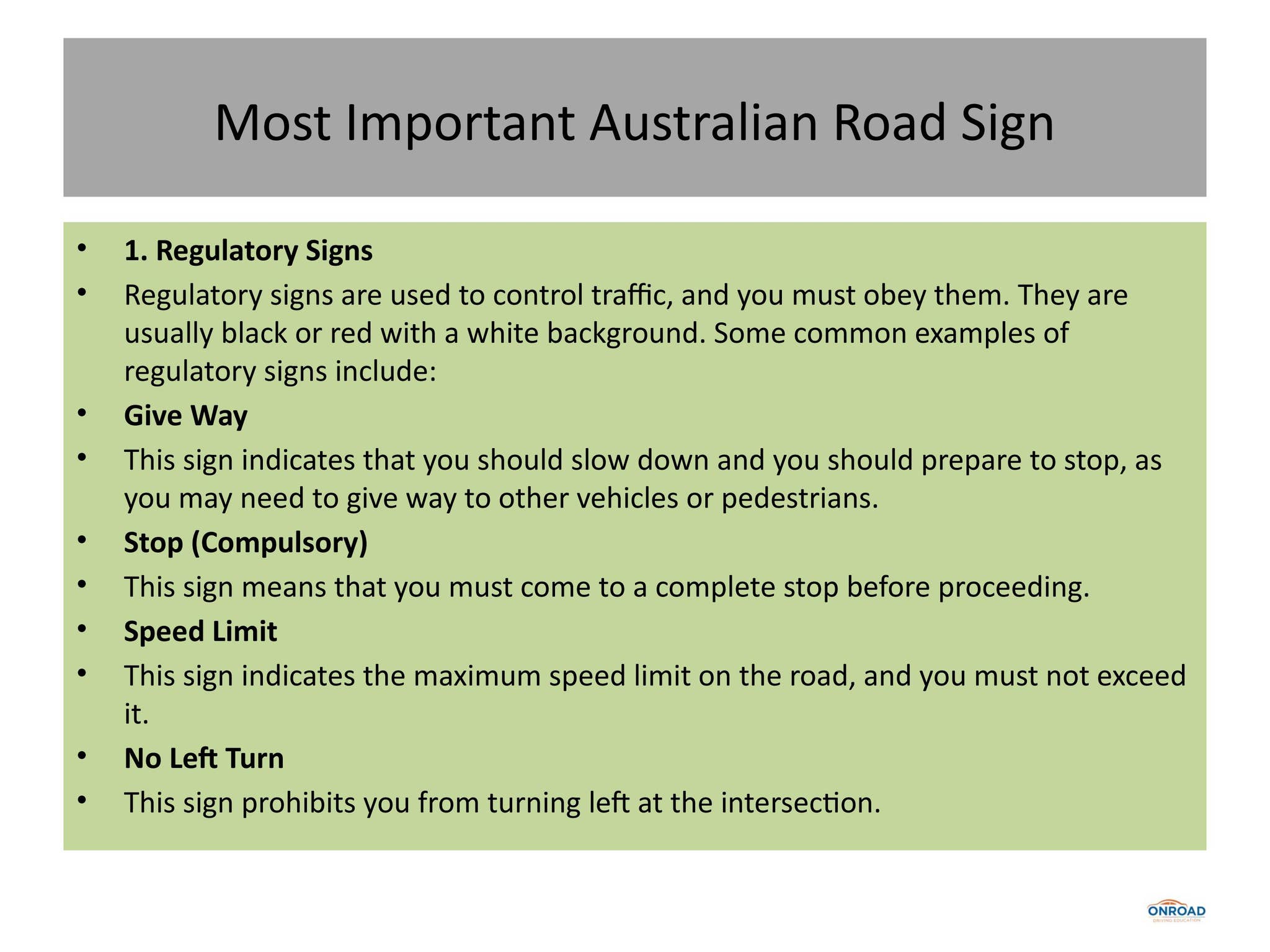 The Most Common Australian Road Signs and What Do They Mean: A Beginner ...