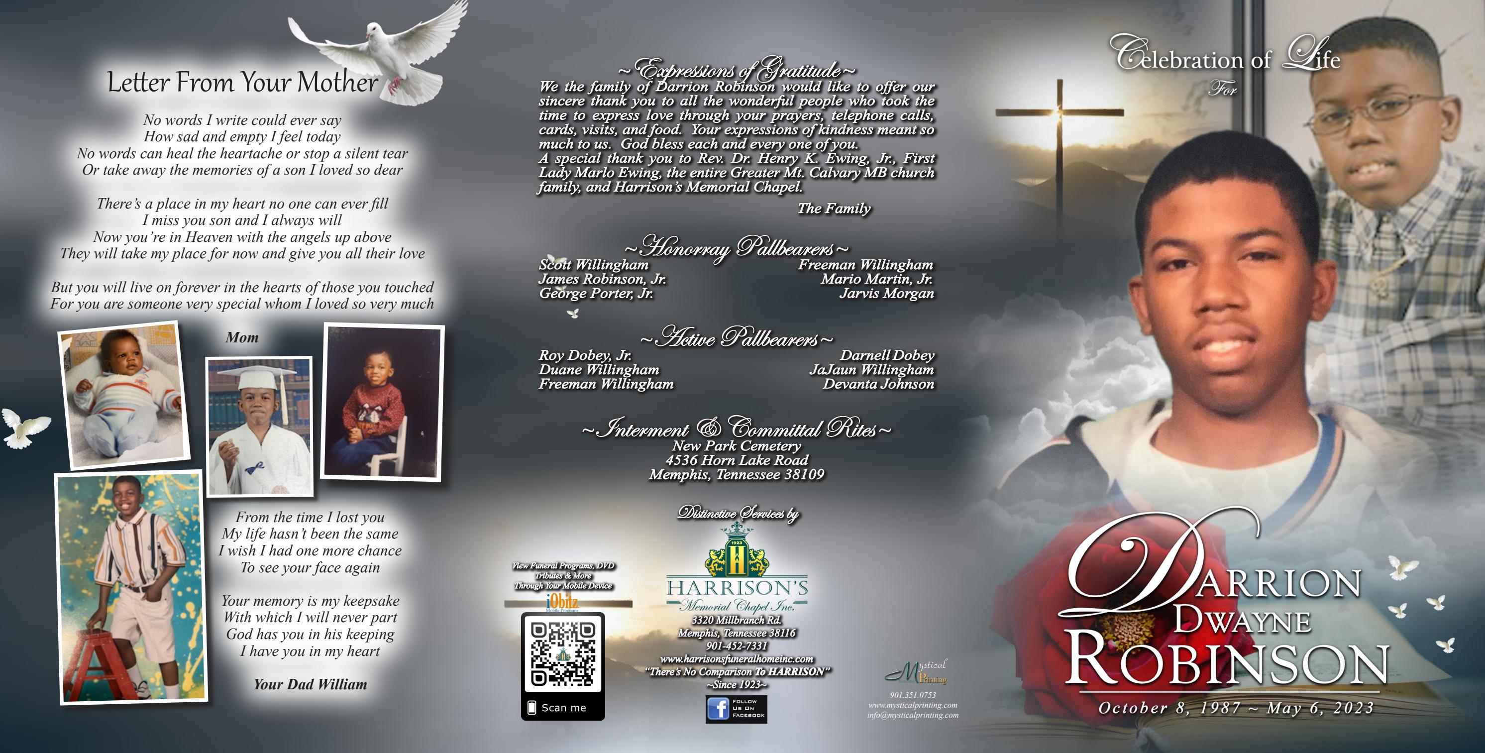 Darrion Dwayne Robinson by Jerry Madison Harrison - Issuu