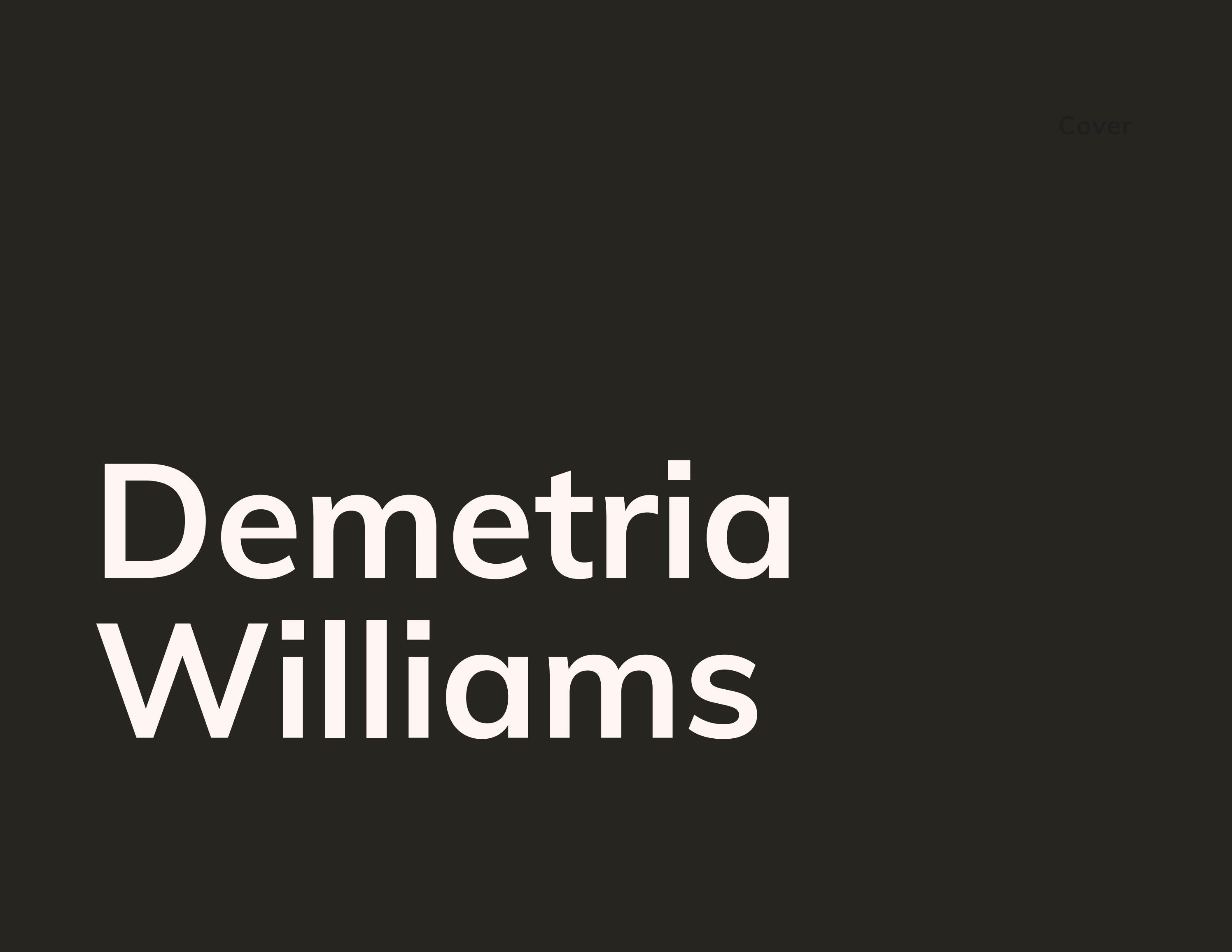 Demetria Williams - Art Start EAP Portfolio - May 2023 by Hope Hakes ...