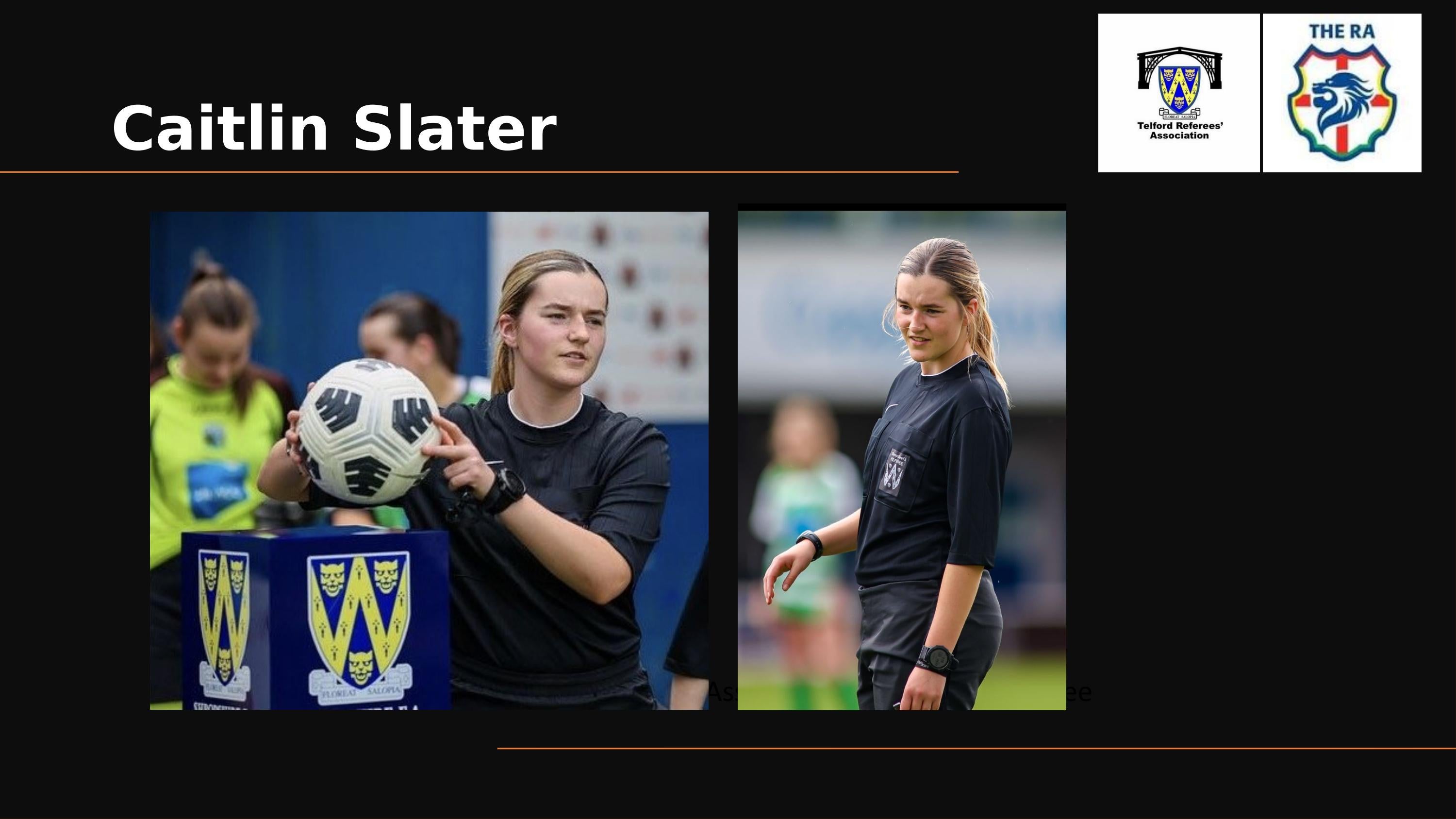 Meet the Member - Caitlin Slater by TelfordReferees - Issuu