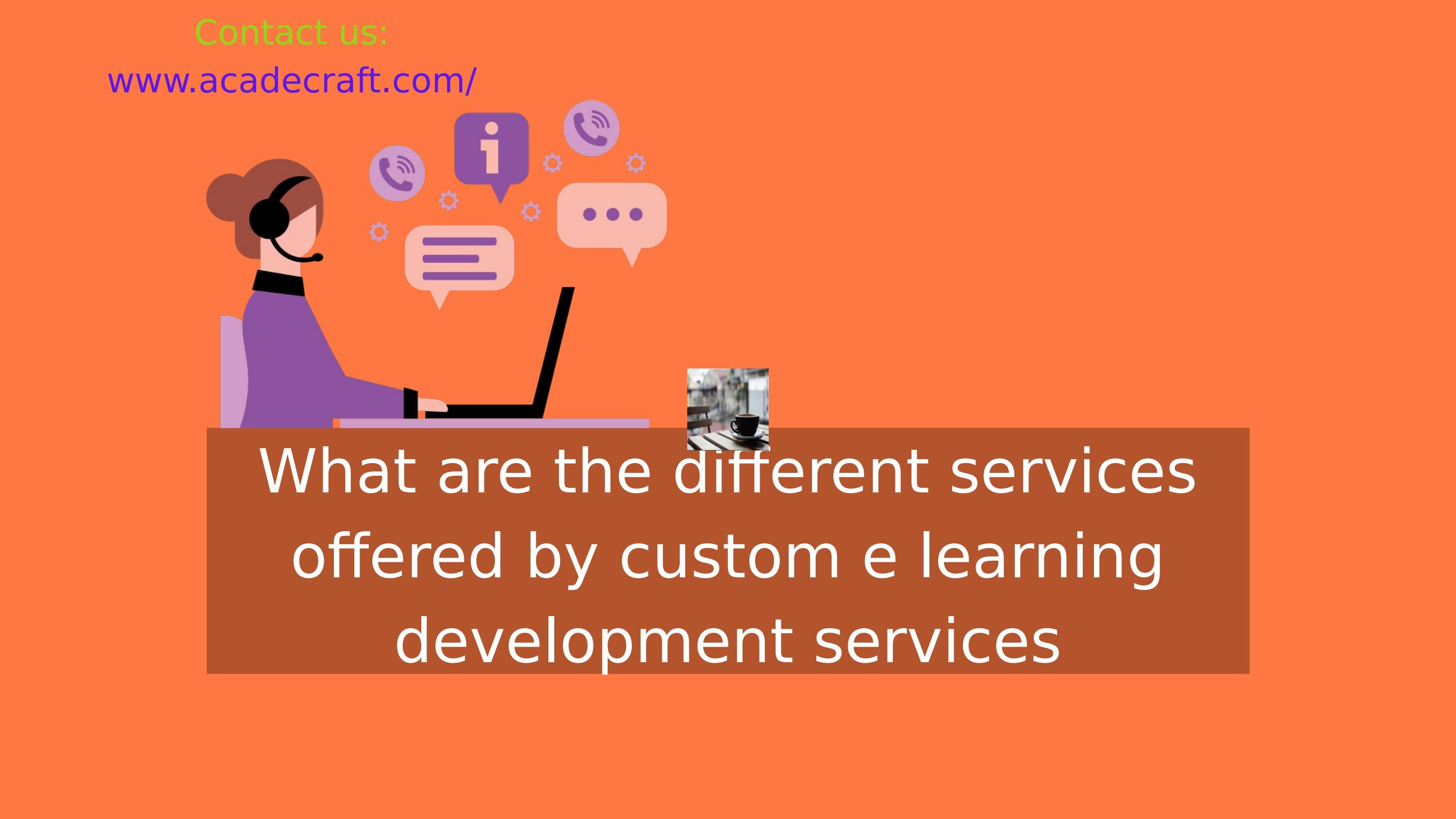What are the different services offered by custom e learning development services by Roman Petra ...
