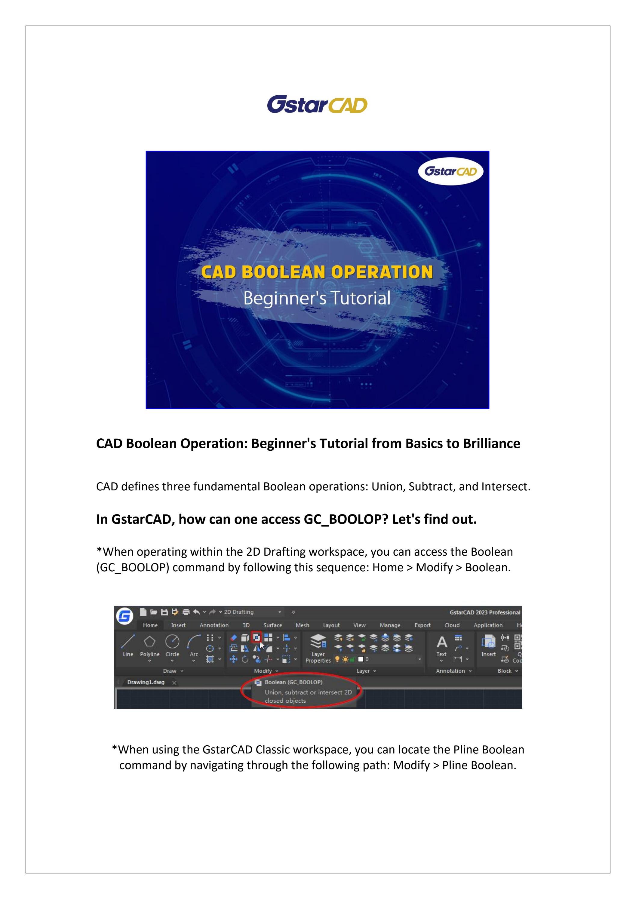 Cad Boolean Operation Beginners Tutorial From Basics To Brilliance By