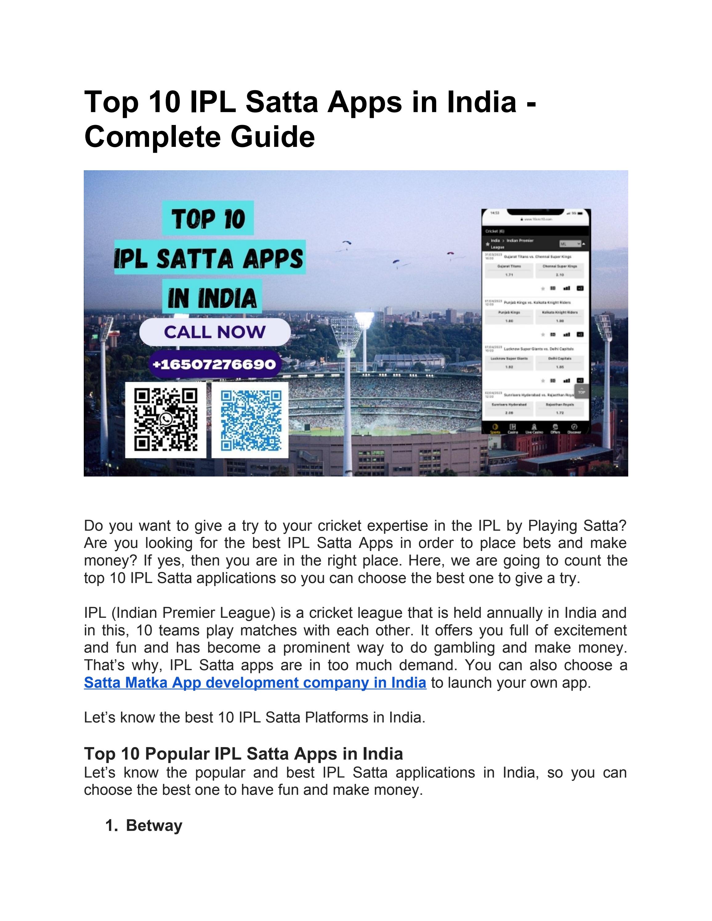 Top 10 IPL Satta Apps in India - Complete Guide by Kishan Singh Rathore ...