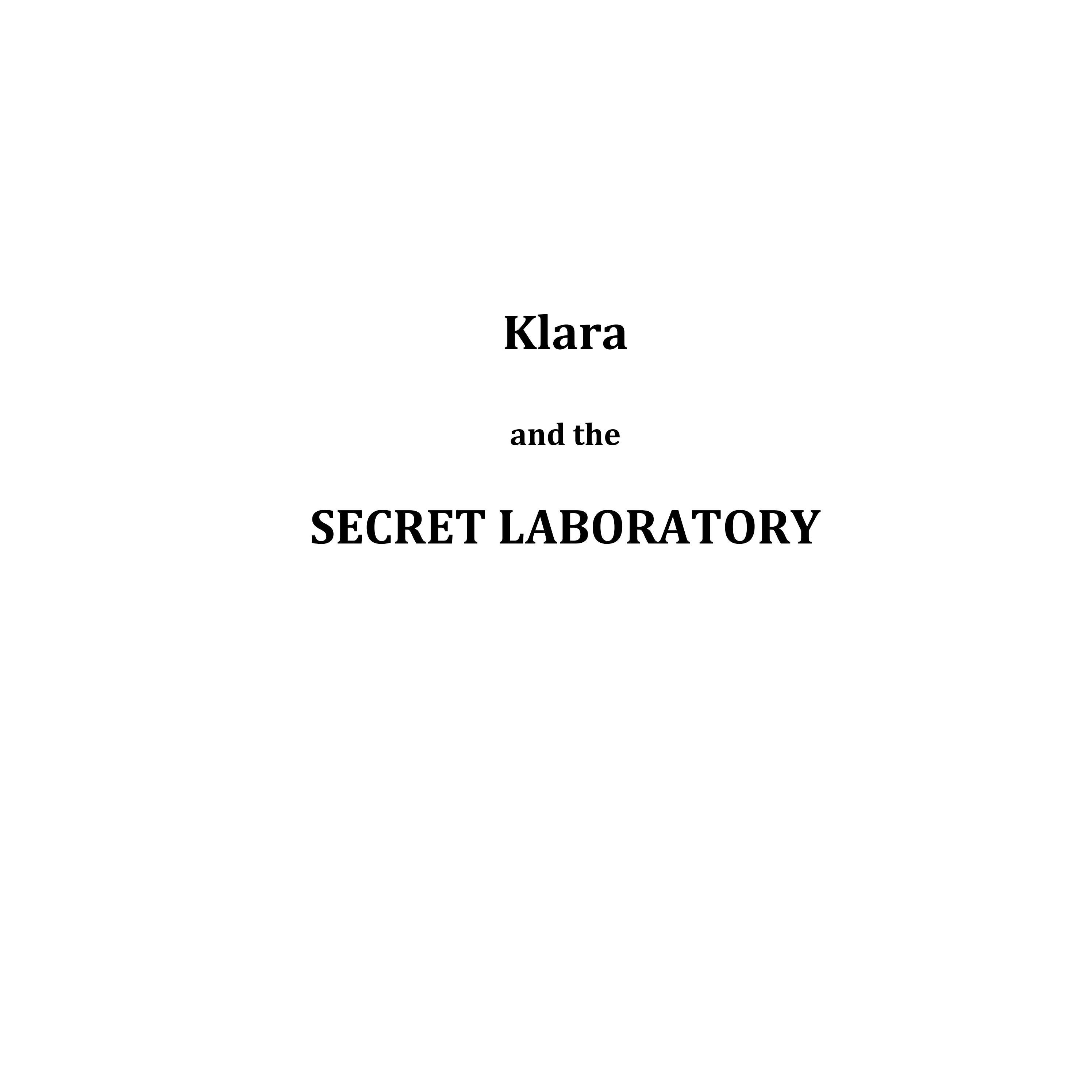 KLARA AND THE SECRET LAB by infosuch - Issuu