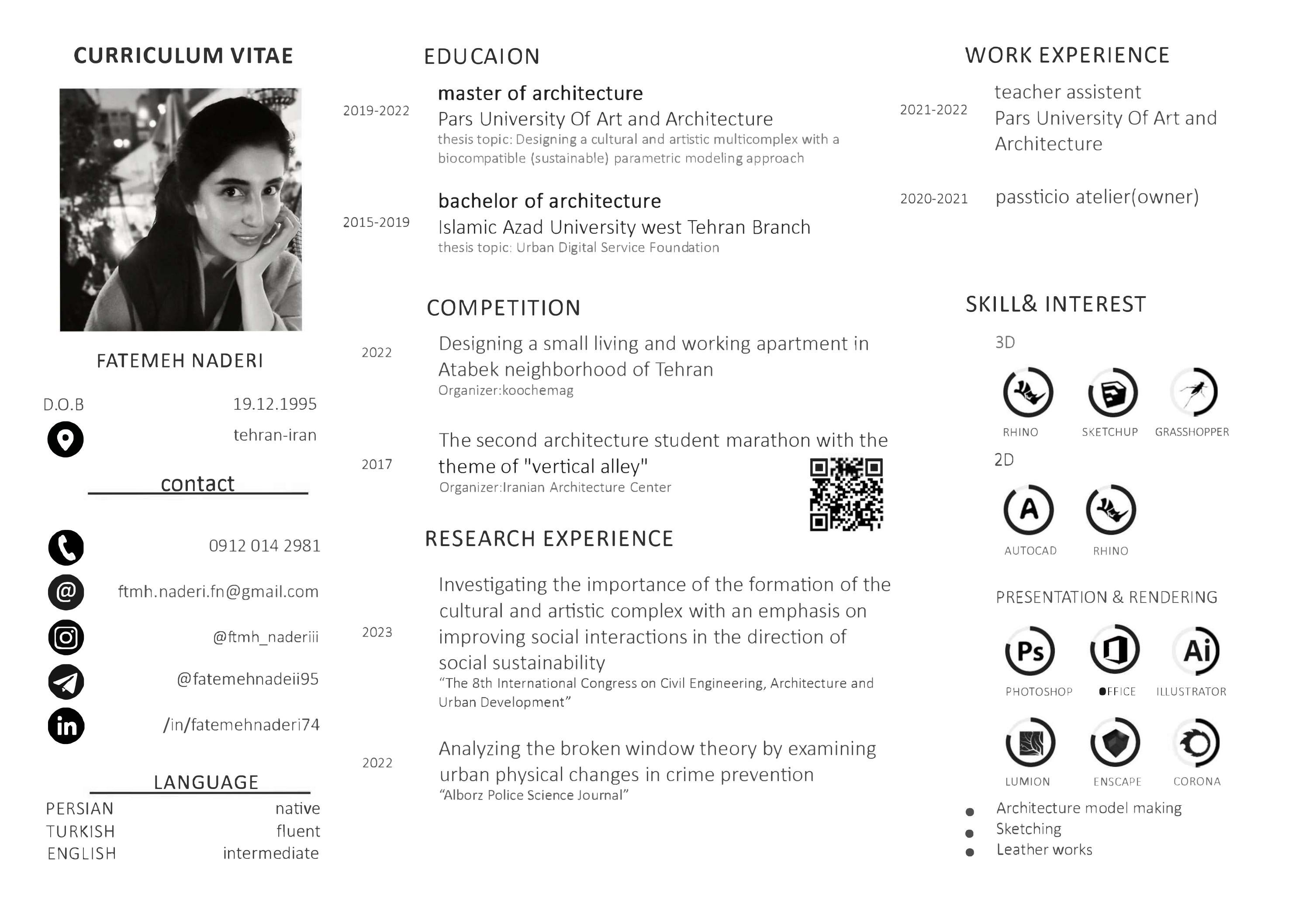 Architecture Cv by fatemeh naderi - Issuu