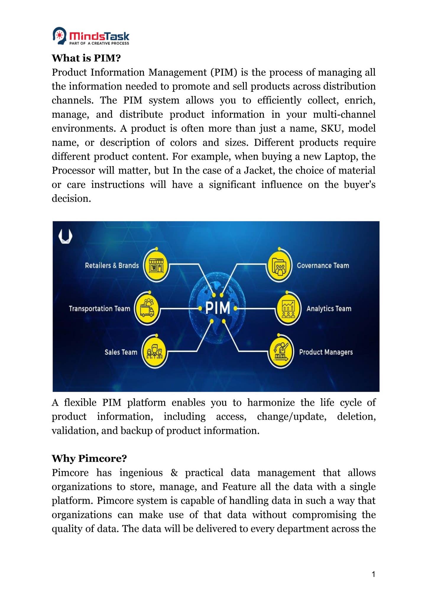 What is a PIM System by Best PIM Software Company | Minds Task | Silver ...