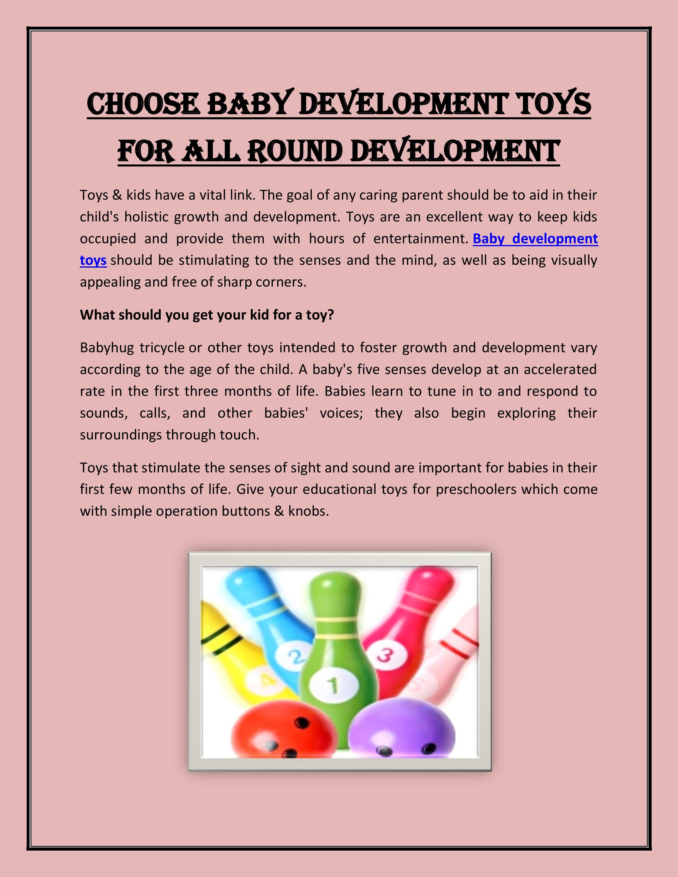 Choose Baby Development Toys for All Round Development by Toy Artsy - Issuu