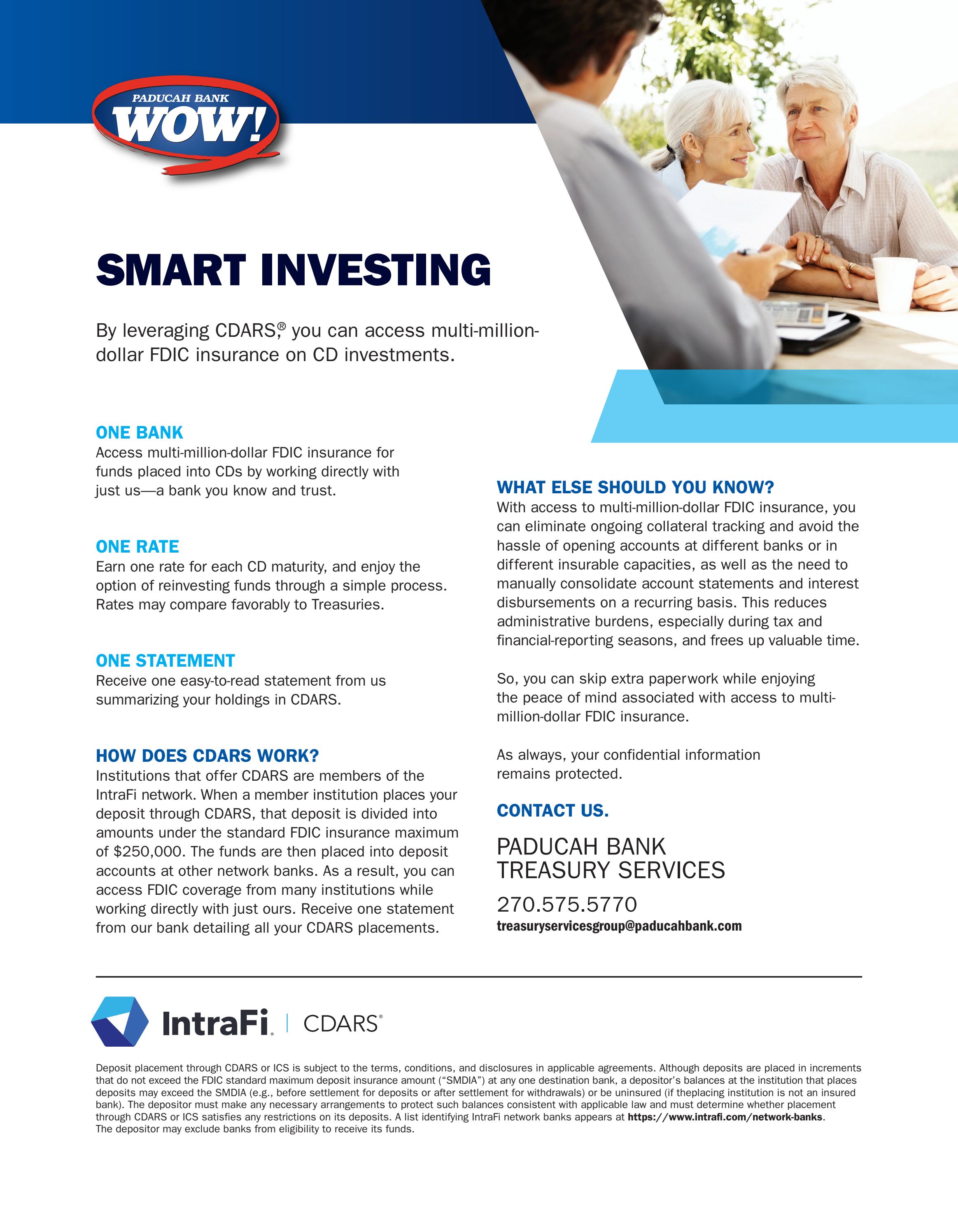 CDARS Overview Flier by PaducahBank - Issuu