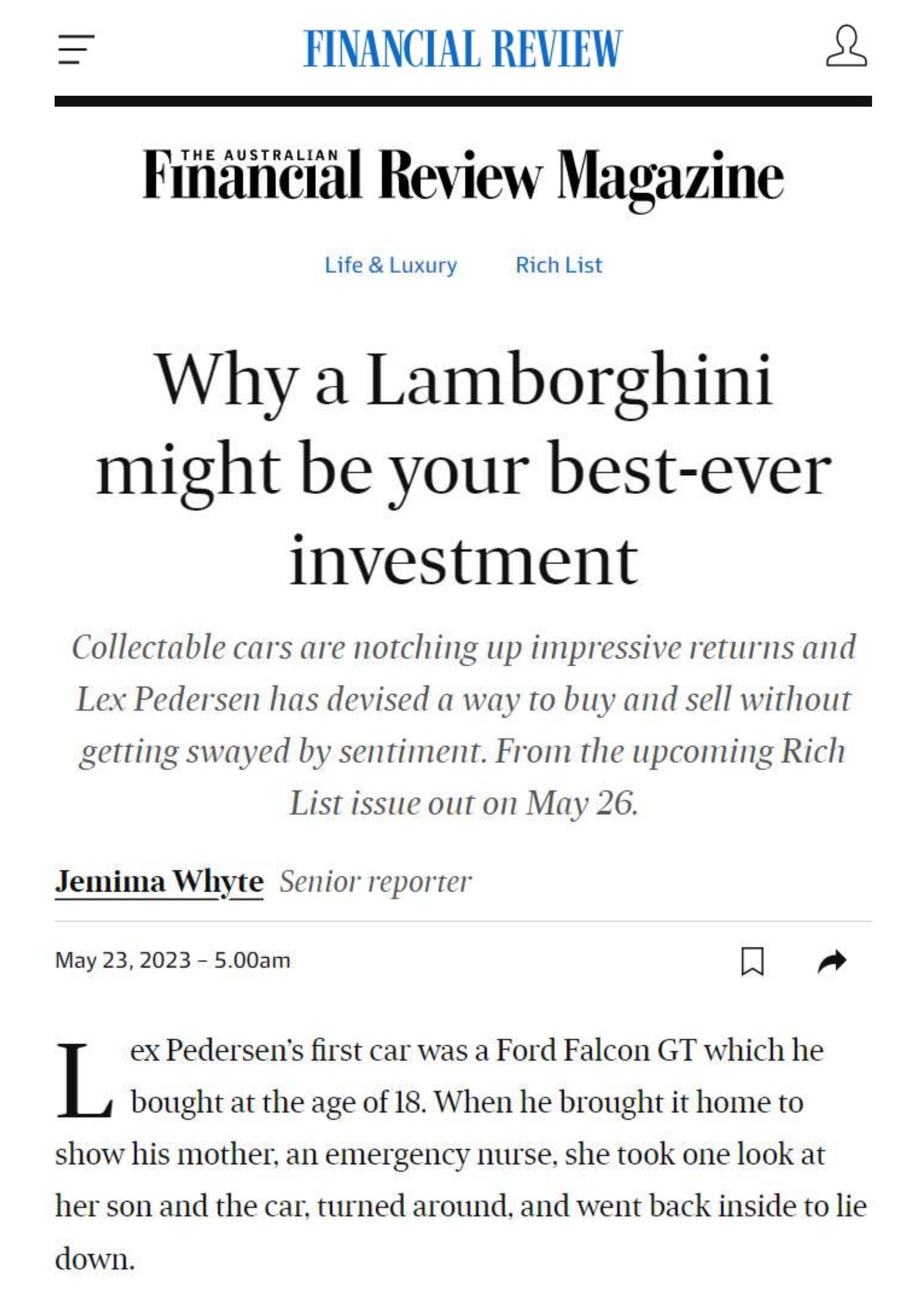 AFR Article on the Mach 1 Fund by CHROME TEMPLE - Issuu