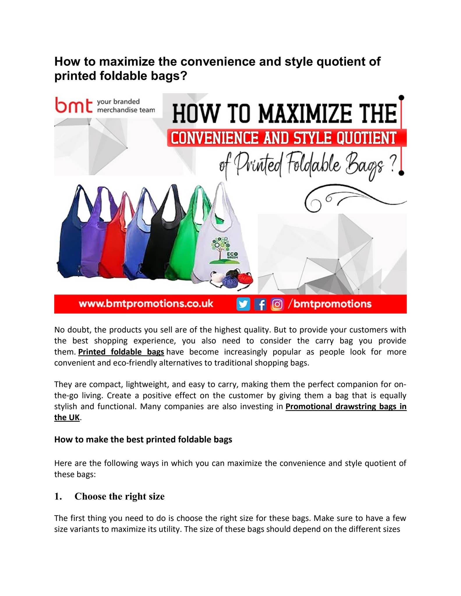 How to maximize the convenience and style quotient of printed foldable ...