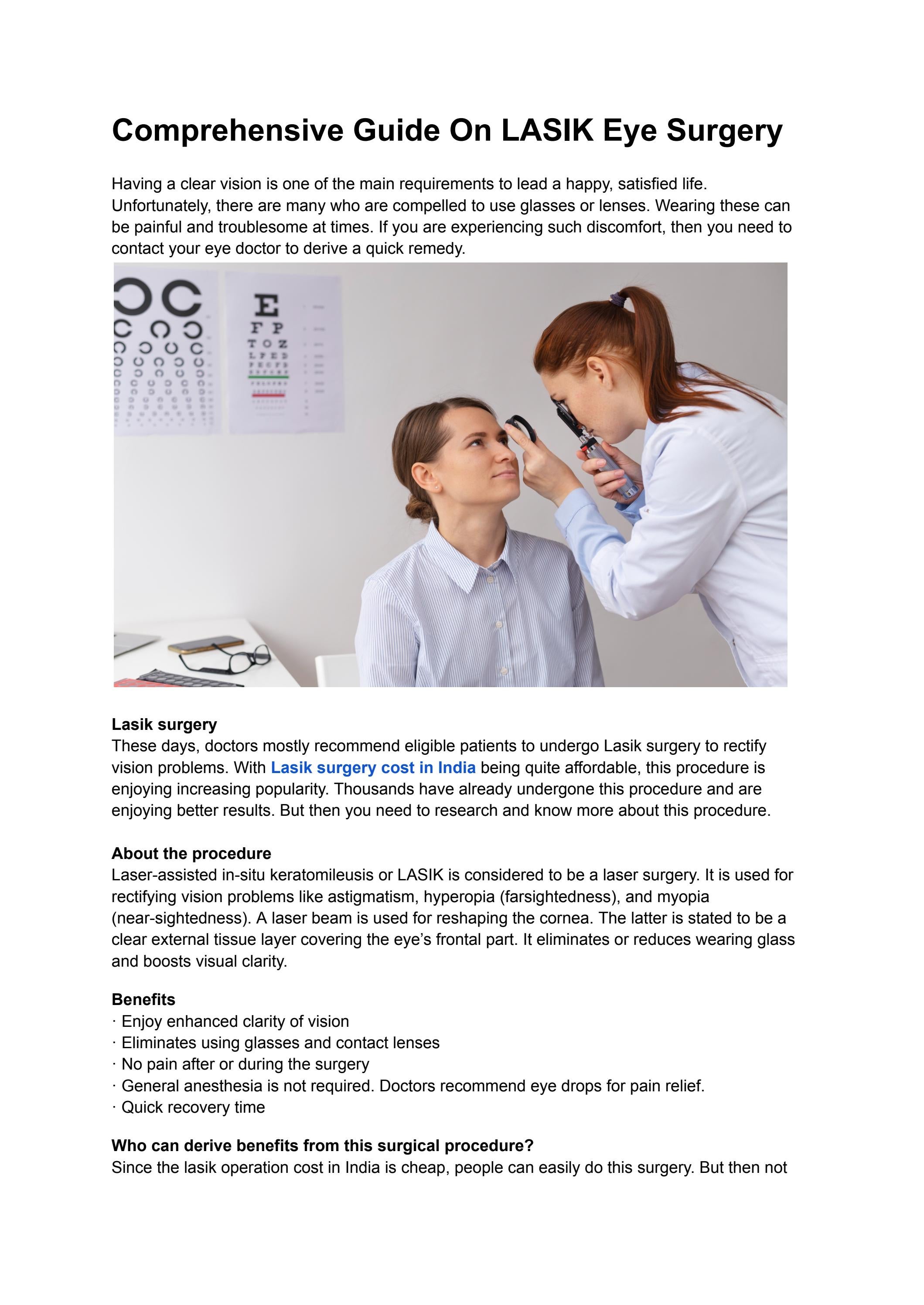 Comprehensive Guide On LASIK Eye Surgery by planmylasik - Issuu
