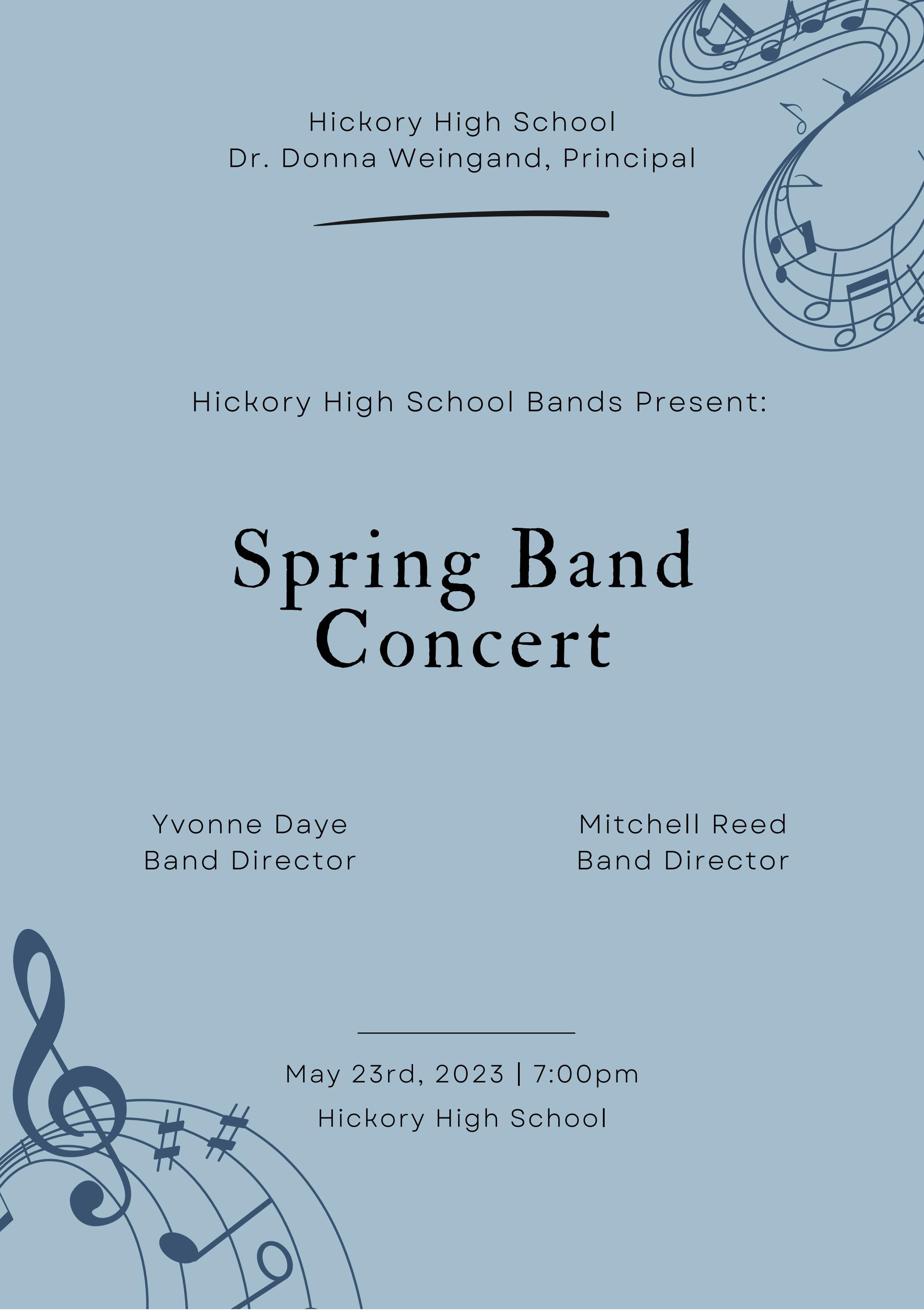 2023 Spring Concert Program - Hickory Bands by Hickory Bands - Issuu