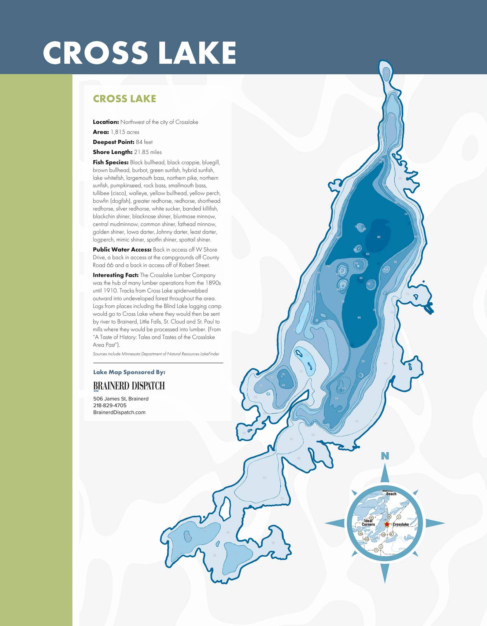Cross Lake map - Crow Wing County by Brainerd Dispatch and Echo Journal ...