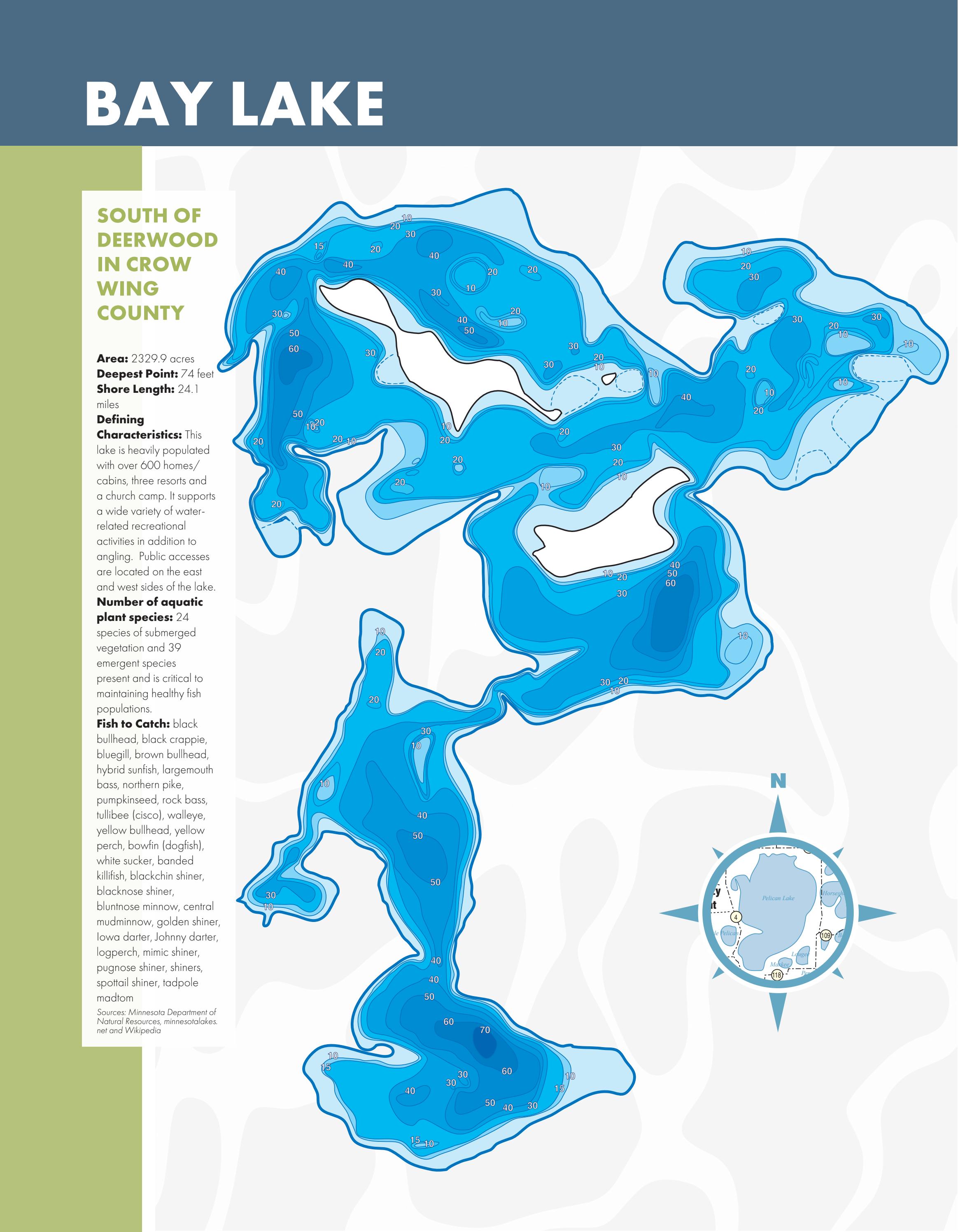 Bay Lake map - Crow Wing County by Brainerd Dispatch and Echo Journal ...