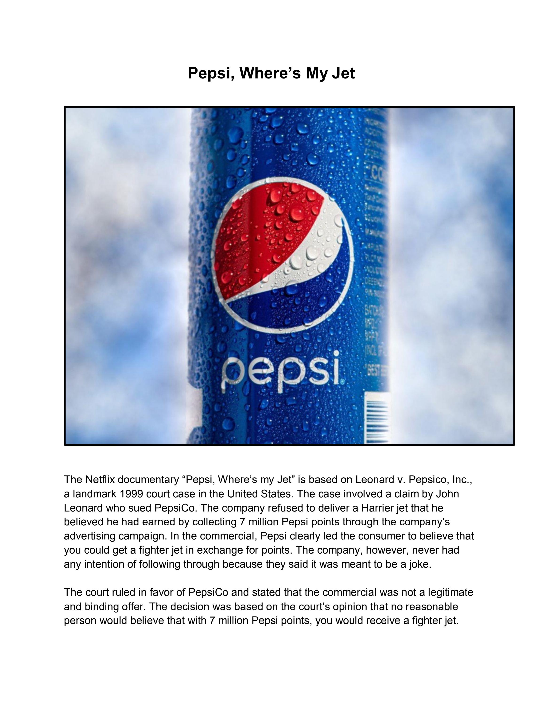 Pepsi, Where’s My Jet by Spunt & Carin - Issuu