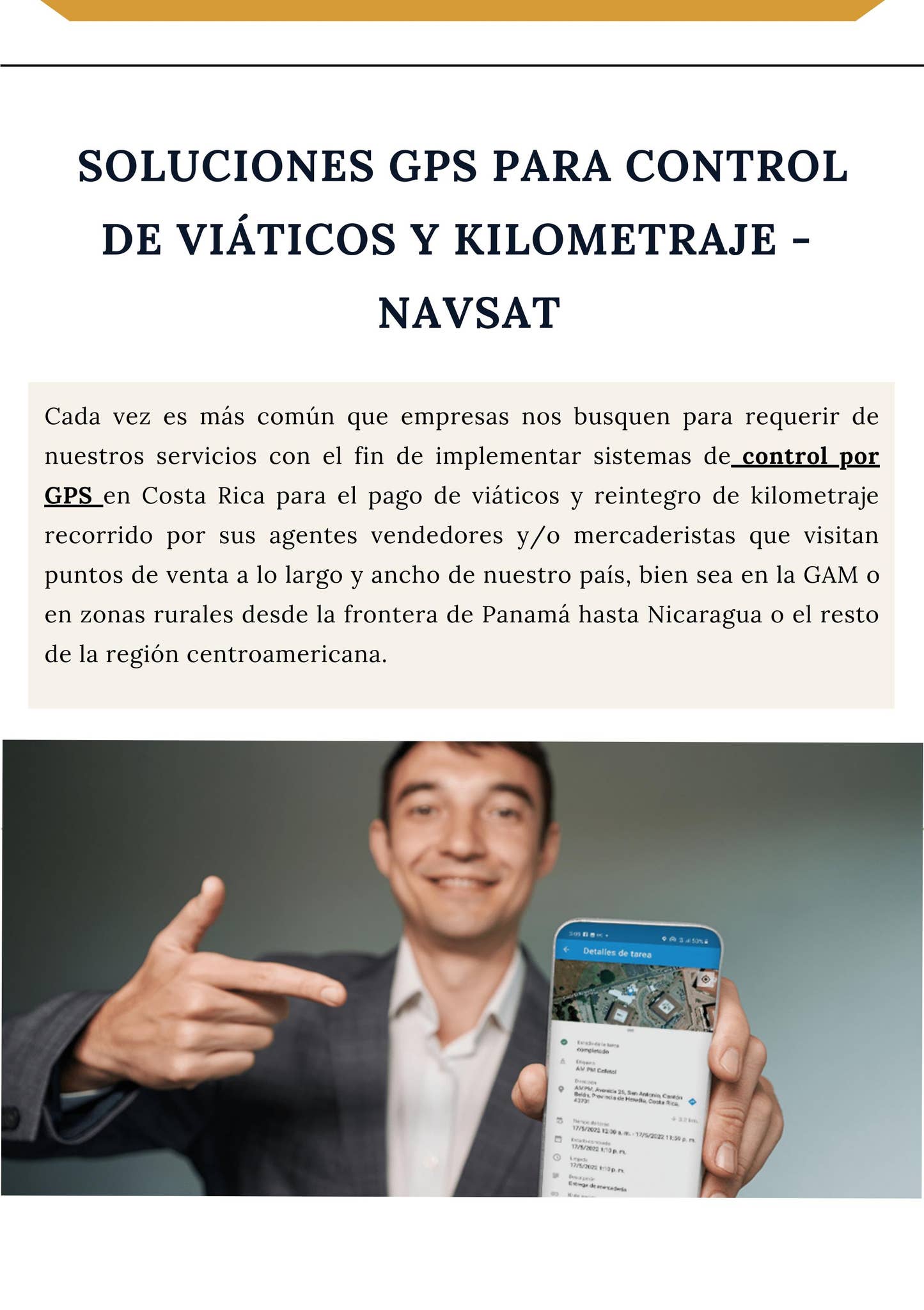 Soluciones GPS para control de viáticos y kilometraje - NAVSAT by ...