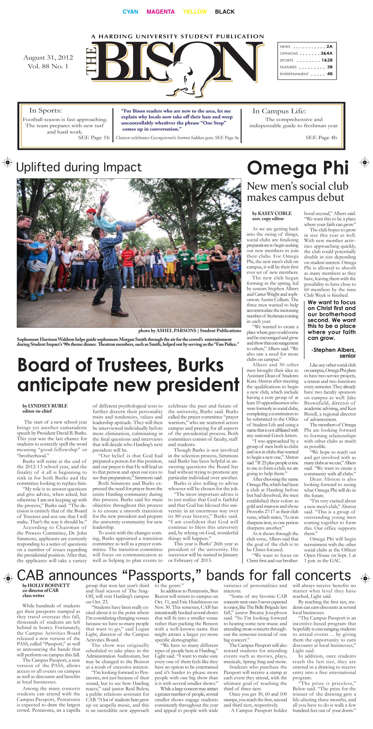 The Bison - Vol. 88, No. 1 by Harding University Student Publications ...