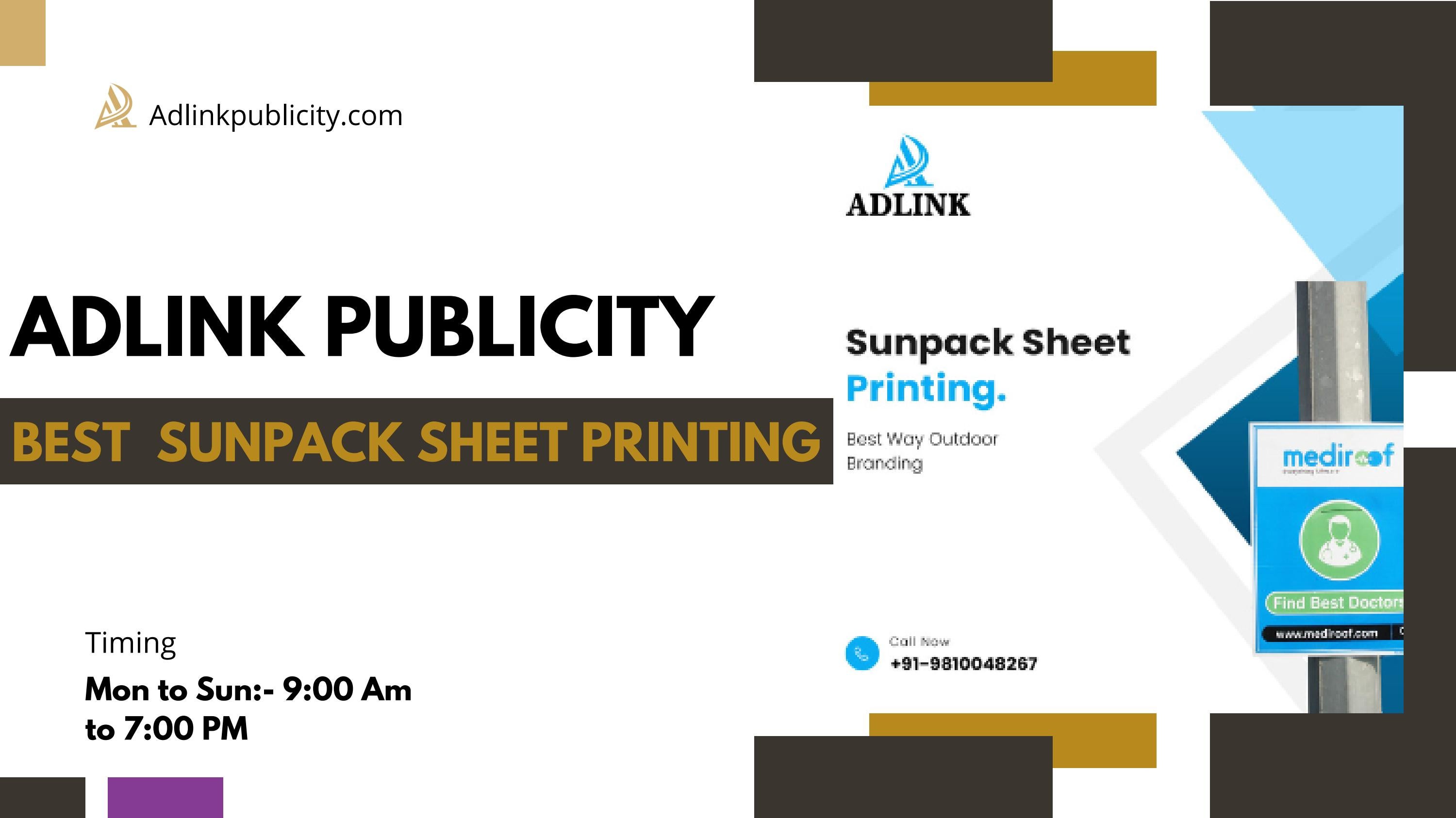 Best Sunpack Sheet Advertising Agency by Adlink Publicity - Issuu