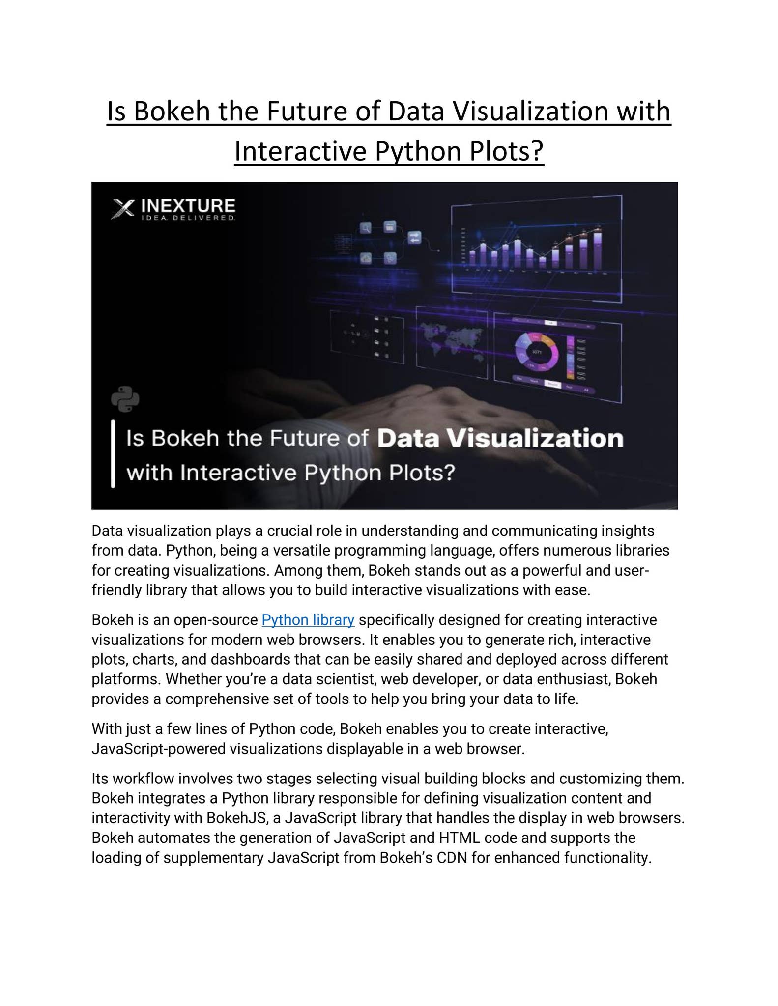 Is Bokeh the Future of Data Visualization with Interactive Python Plots? by INEXTURE Solutions ...