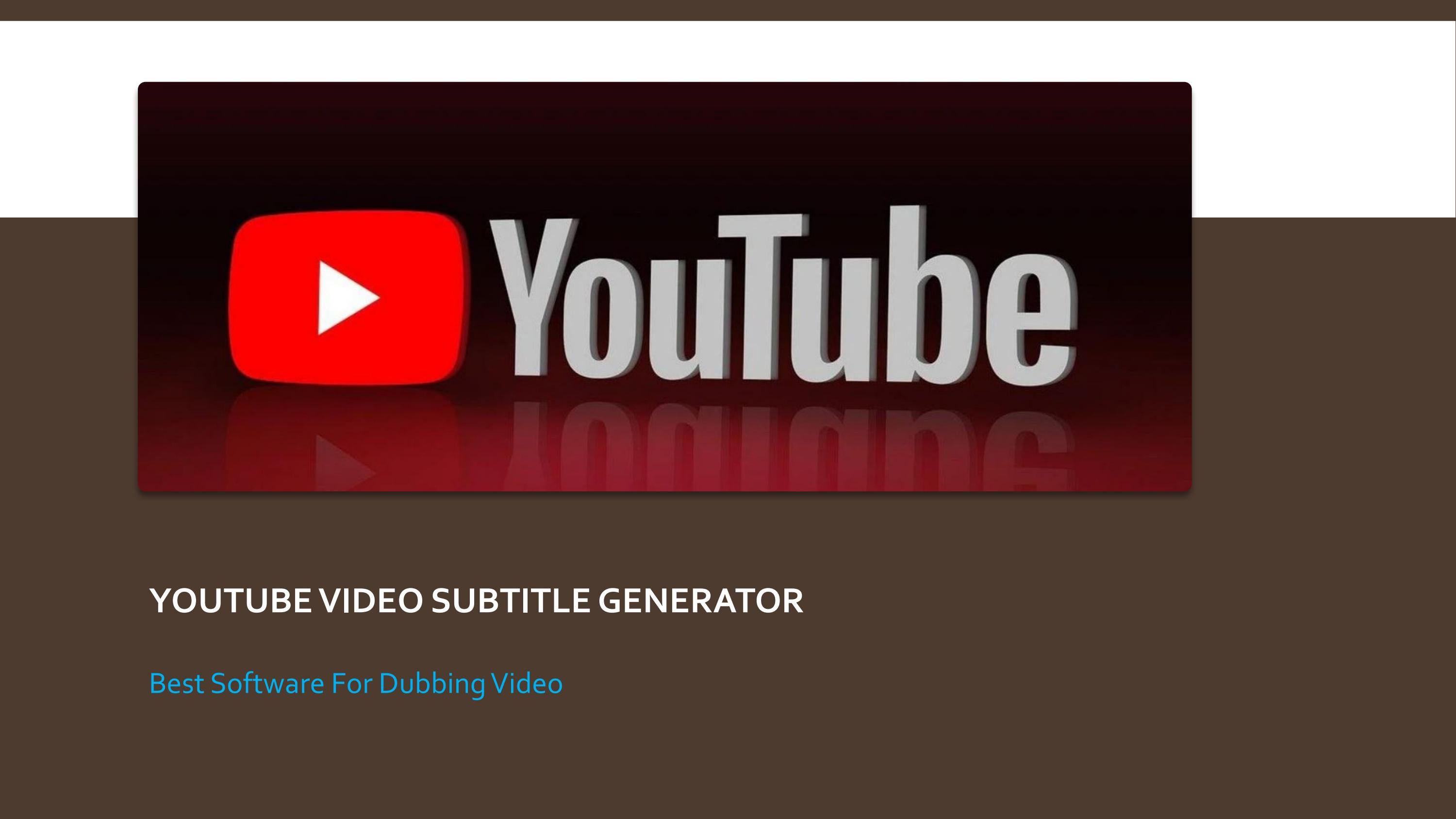 Youtube Video Subtitle Generator - HeiTech by HeiTech - Issuu