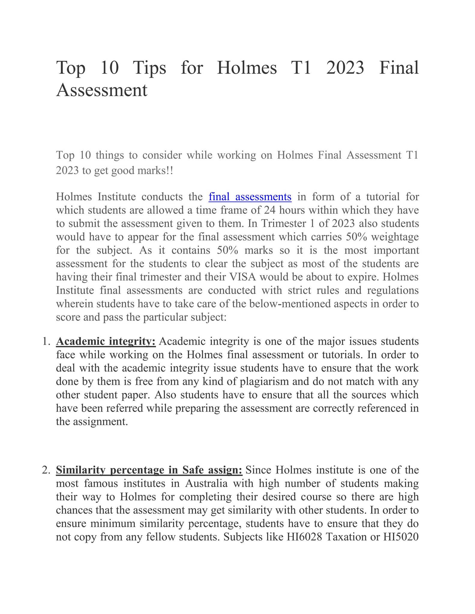 Book HA1011 Applied Quantitative Methods in Holmes Final Assessment T1 2023 with Punjab ...