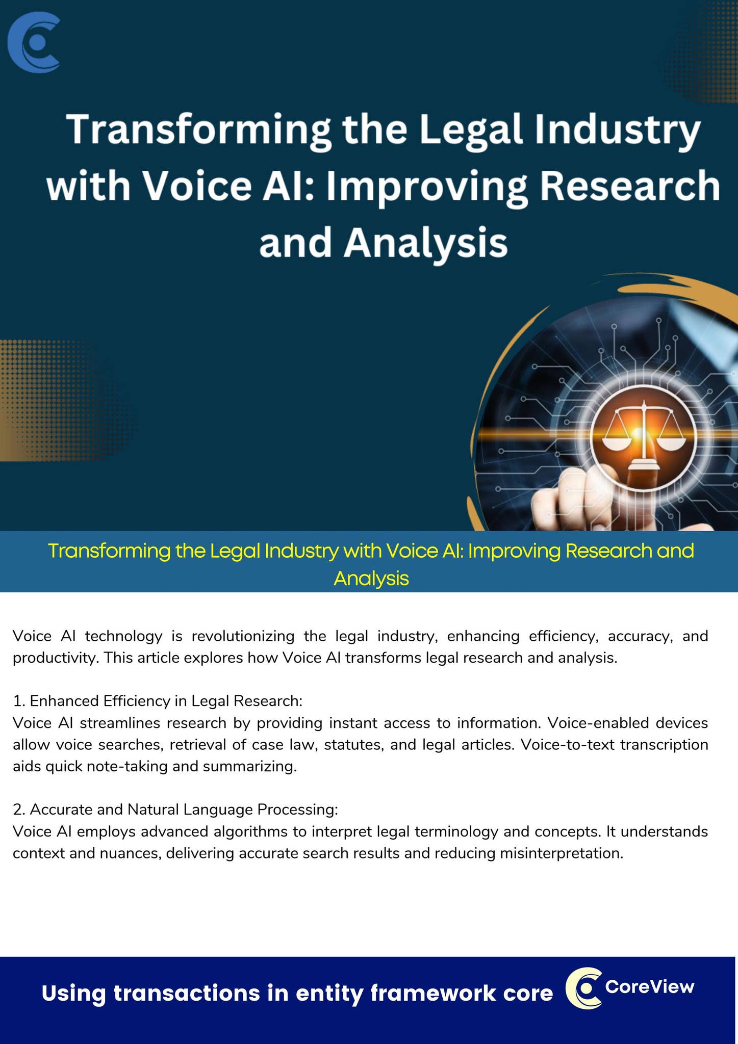 Transforming the Legal Industry with Voice AI Improving Research and ...