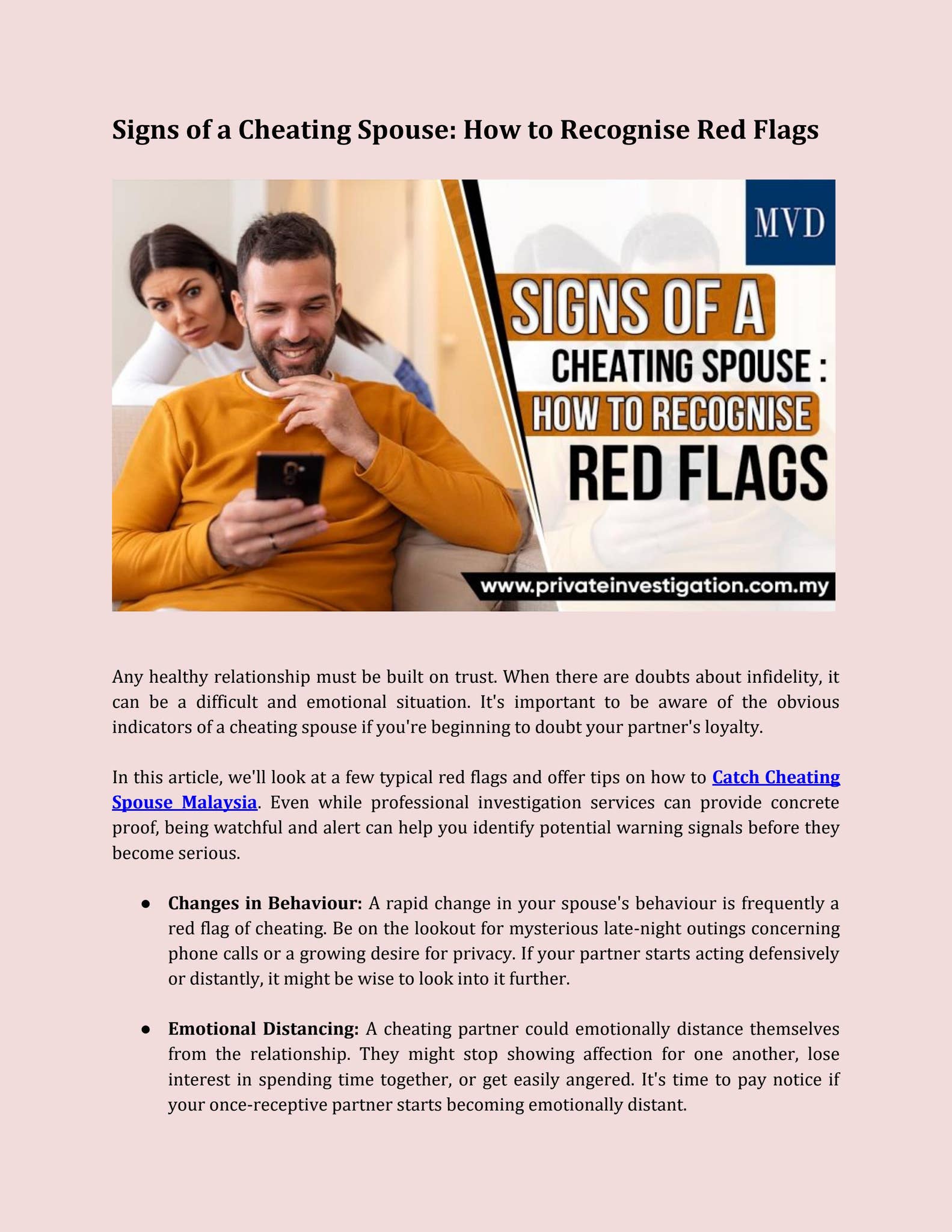 Signs of a Cheating Spouse: How to Recognise Red Flags by Private ...