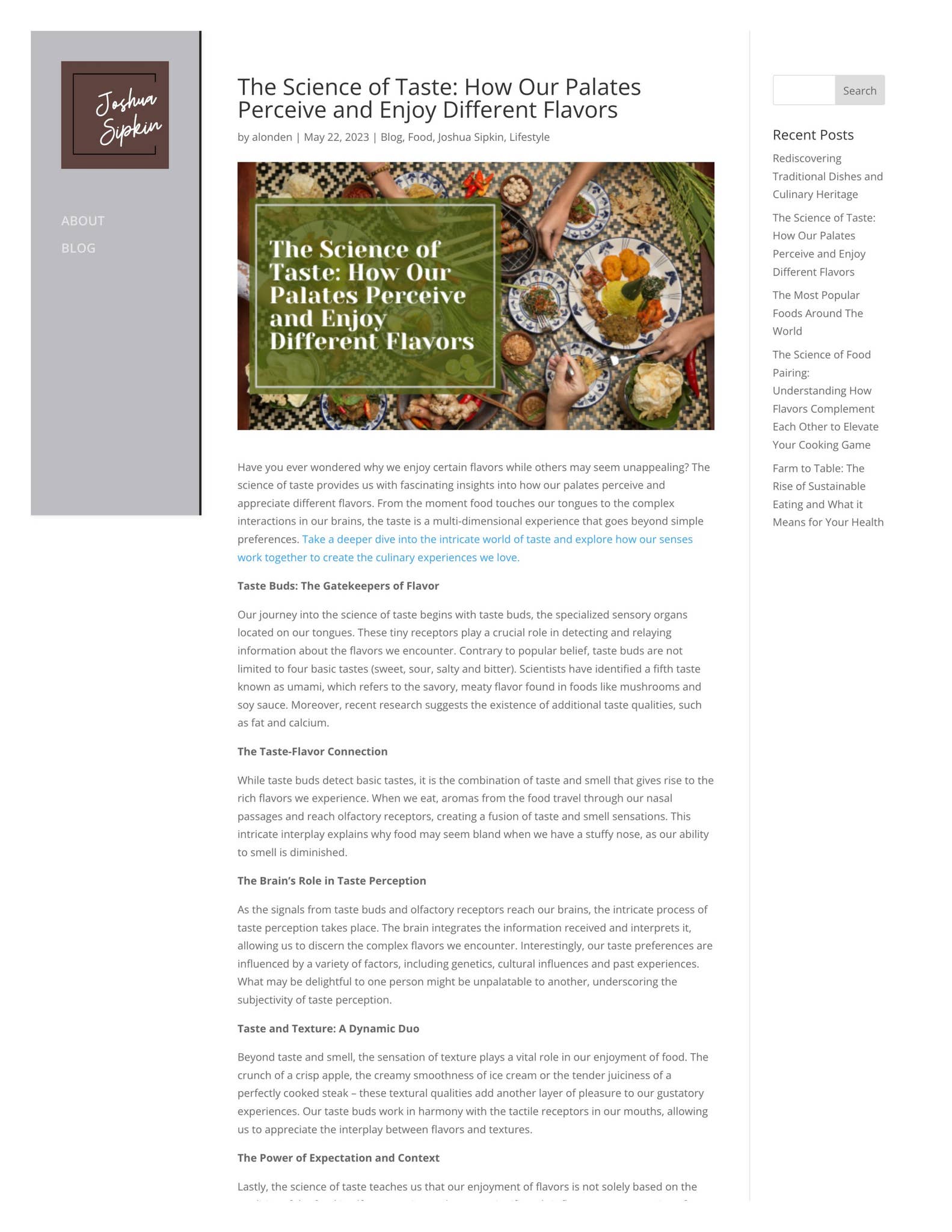 The Science of Taste: How Our Palates Perceive and Enjoy Different ...