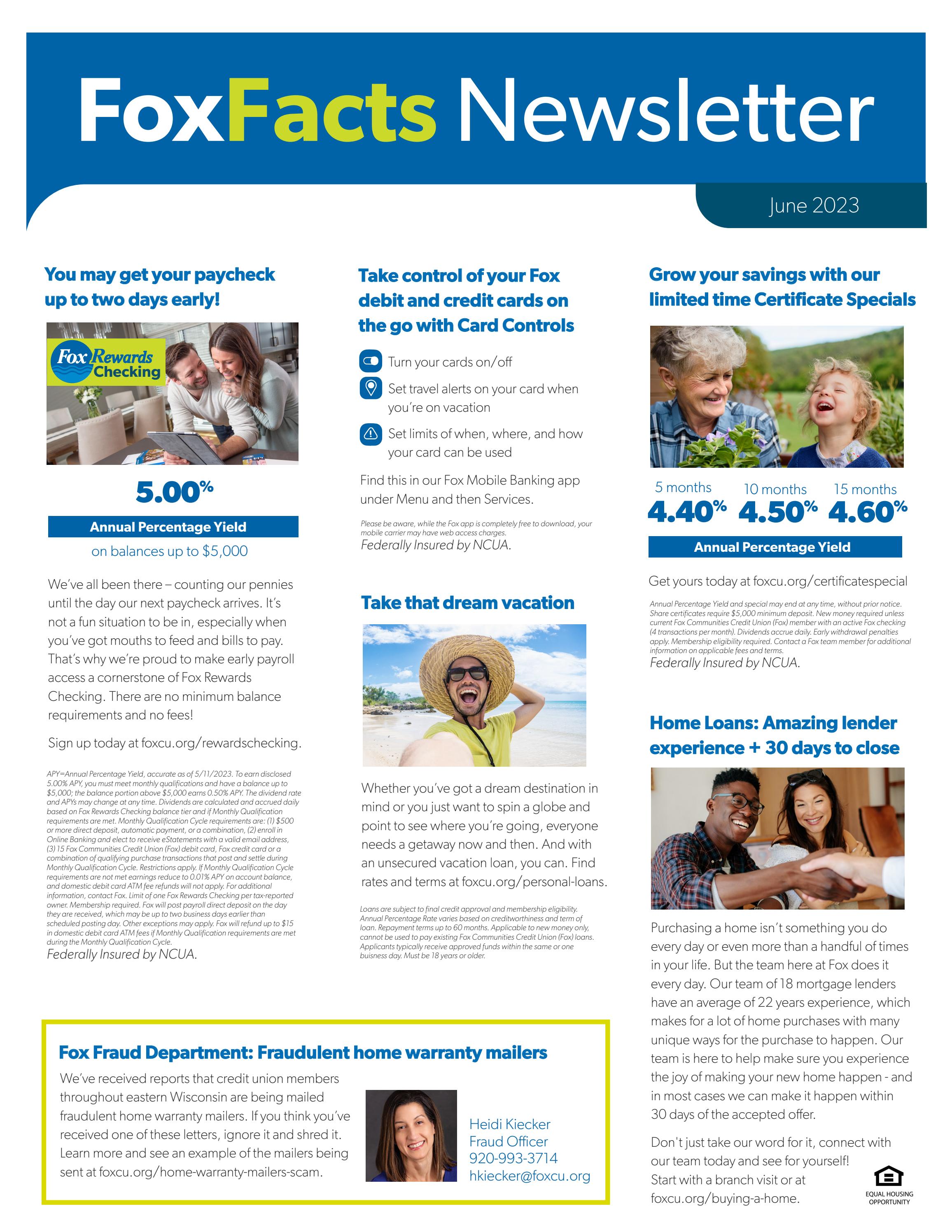 Fox Facts Newsletter - June 2023 by Fox Communities Credit Union - Issuu