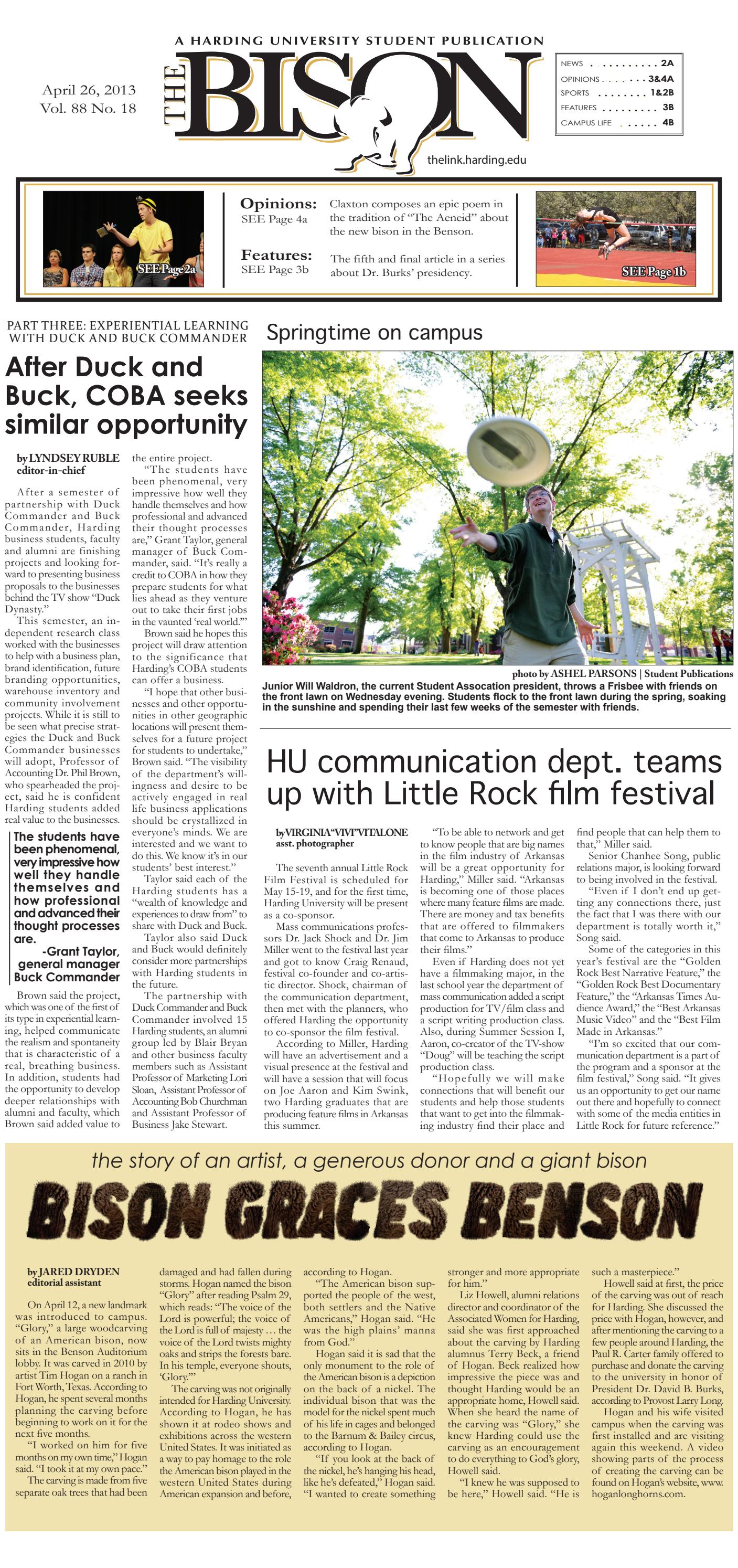 The Bison - Vol. 88, No. 18 by Harding University Student Publications ...