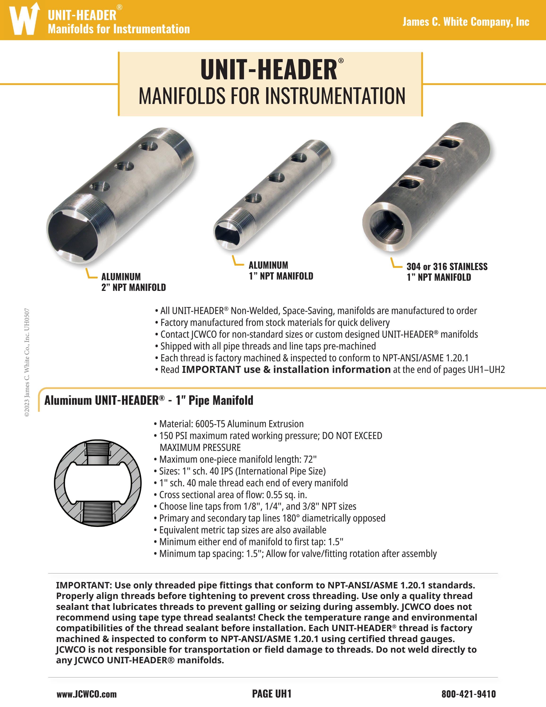 UNIT-HEADER® Catalog by JCWCO - Issuu