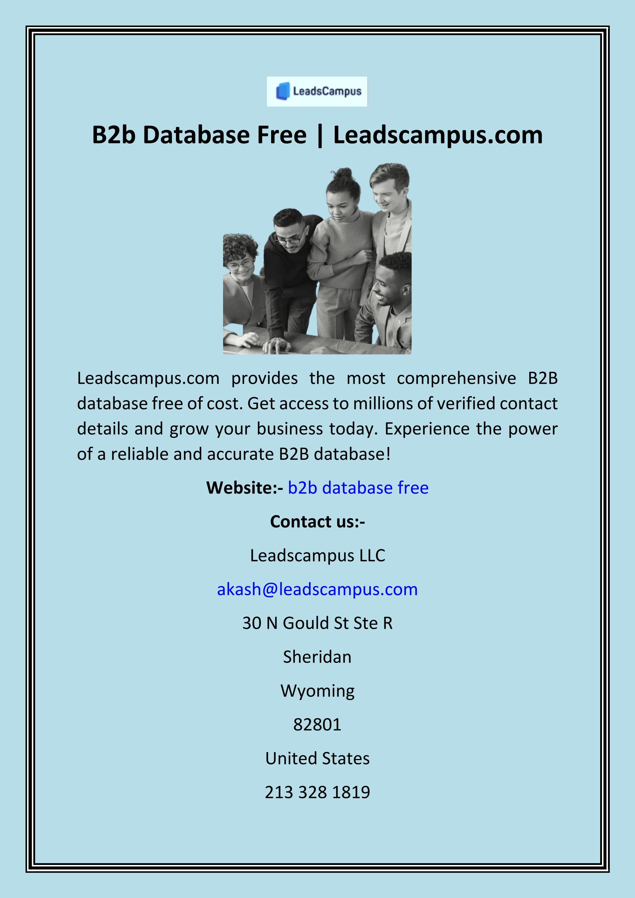 B2b Database Free | Leadscampus.com by Leadscampus LLC - Issuu