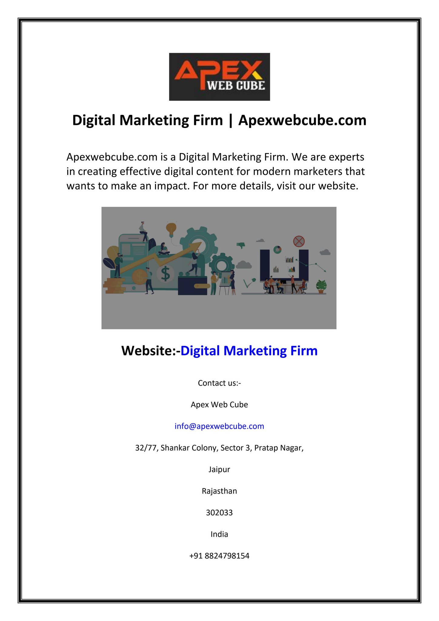 Digital Marketing Firm | Apexwebcube.com by Apex Web Cube - Issuu