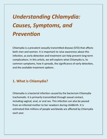Chlamydia Prevention