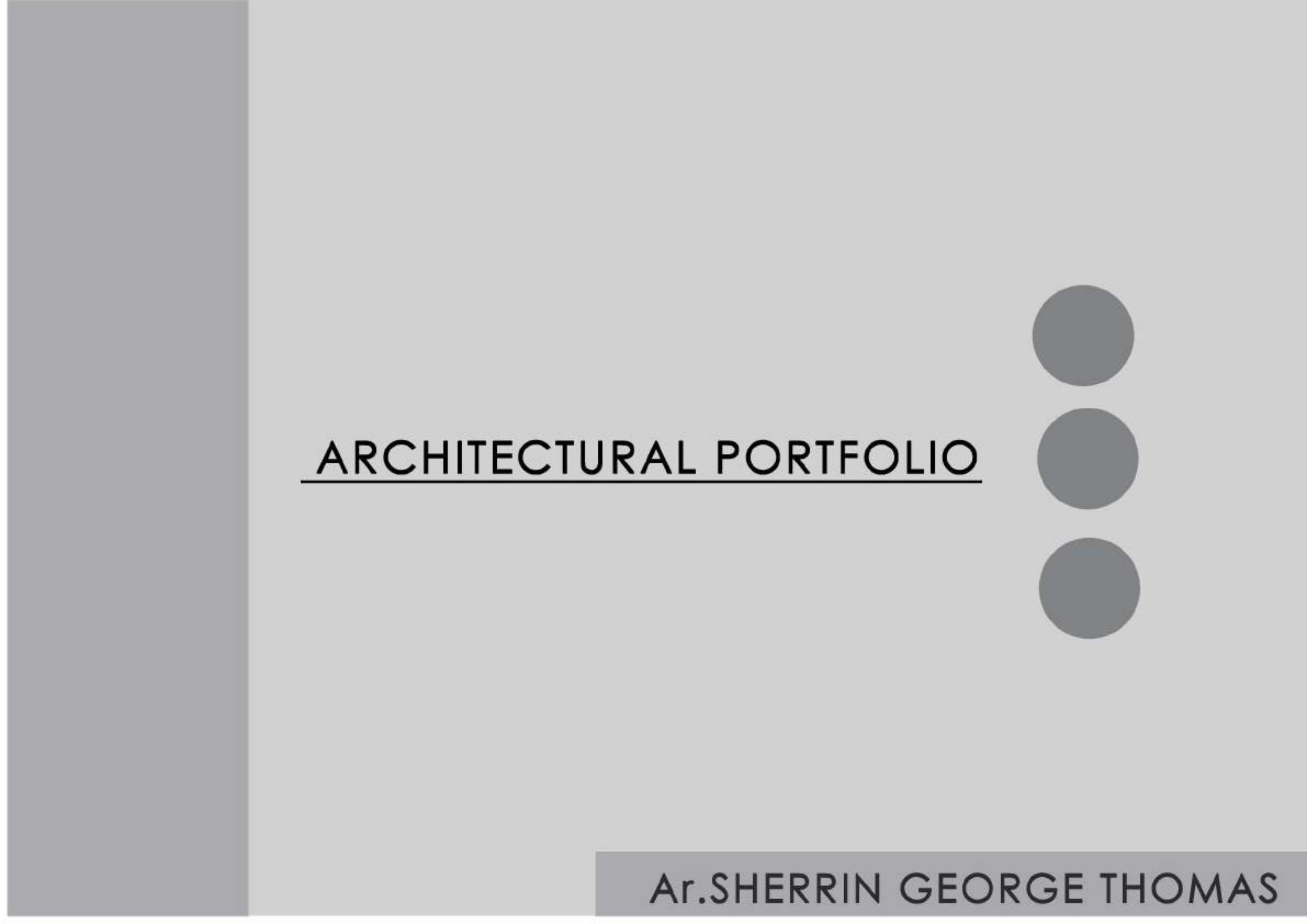 ARCHITECTURAL WORK PORTFOLIO by Sherrin George Thomas - Issuu