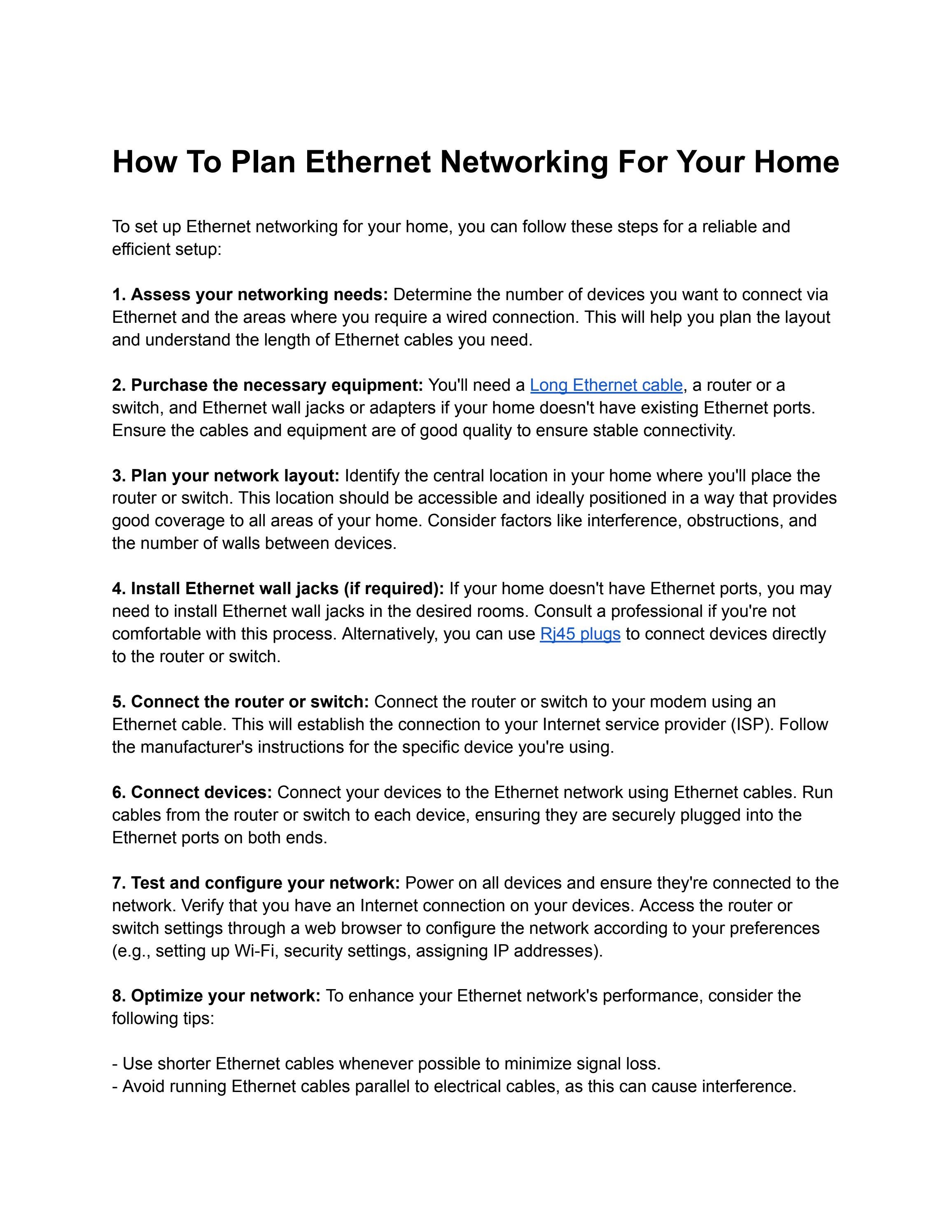 How To Plan Ethernet Networking For Your Home by Sf Cable, Inc - Issuu
