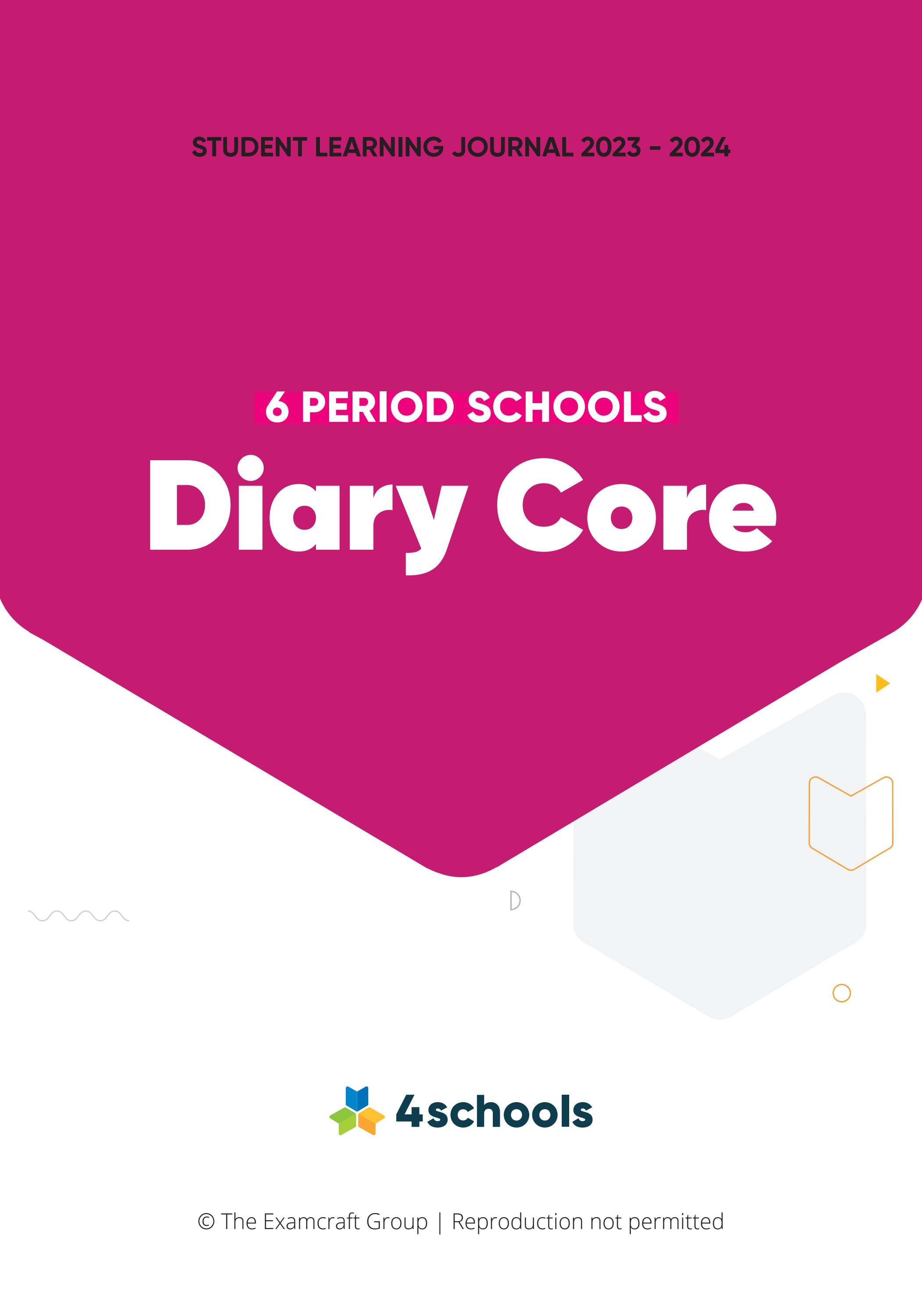 Student Learning Journal - Diary Core - 6 Period Schools by The ...