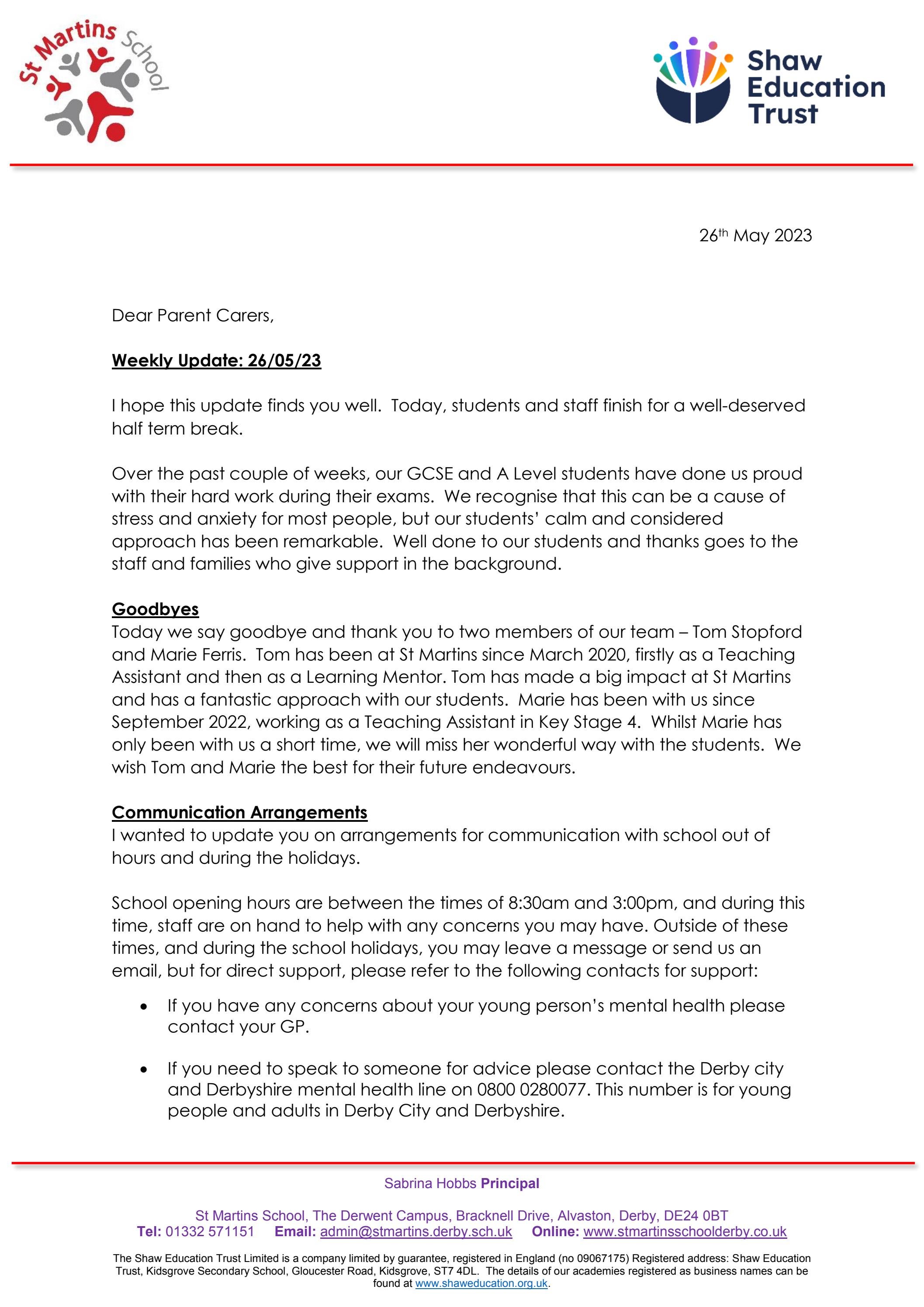 Weekly Update - 26th May 2023 by Schudio - Issuu