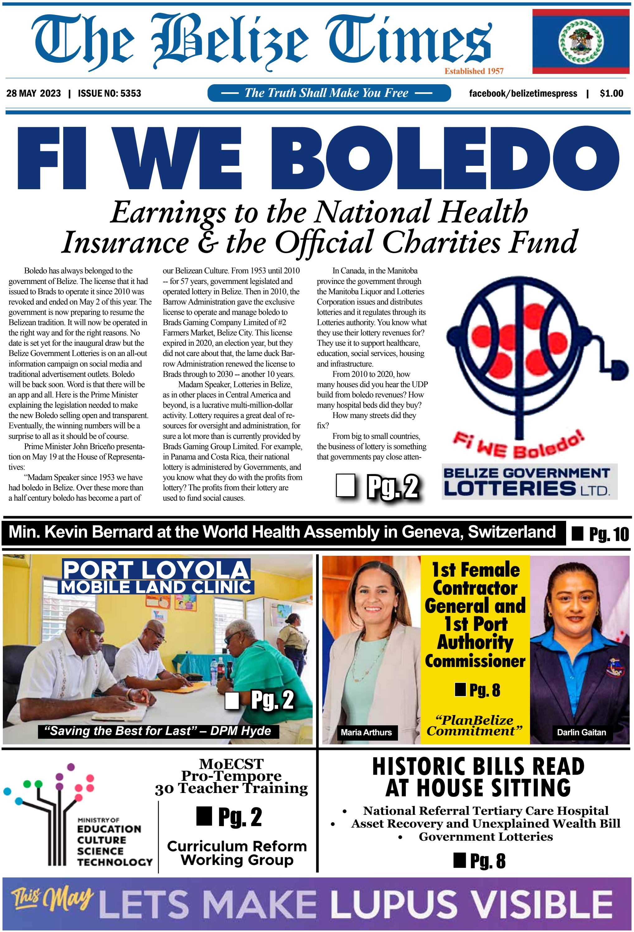 Belize Times May 28, 2023 - Fi We Boledo by Belize Times Press - Issuu