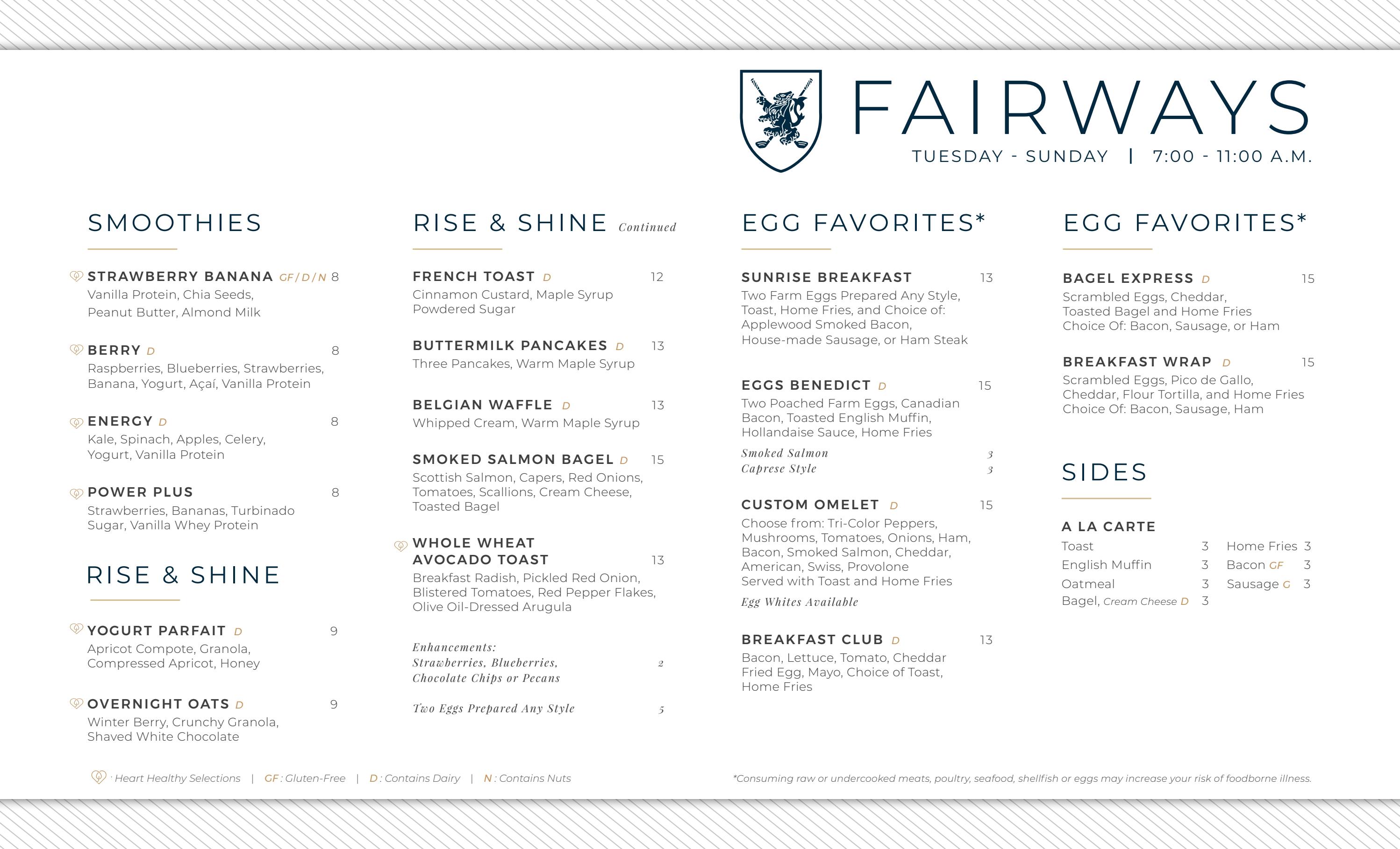 Fairways Menus by Lake Nona Golf & Country Club - Issuu