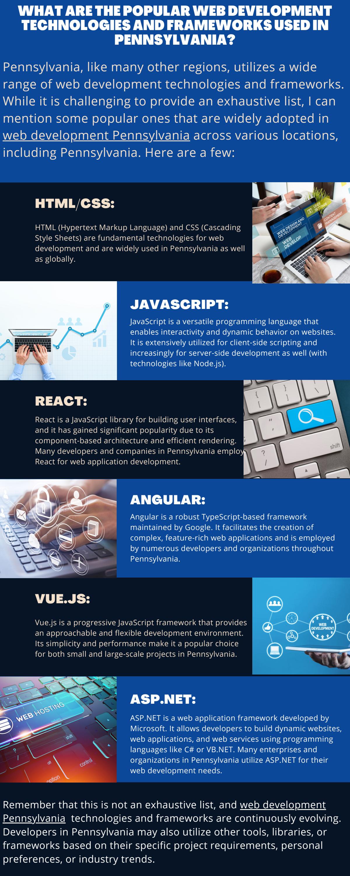 What are the popular web development technologies and frameworks used ...