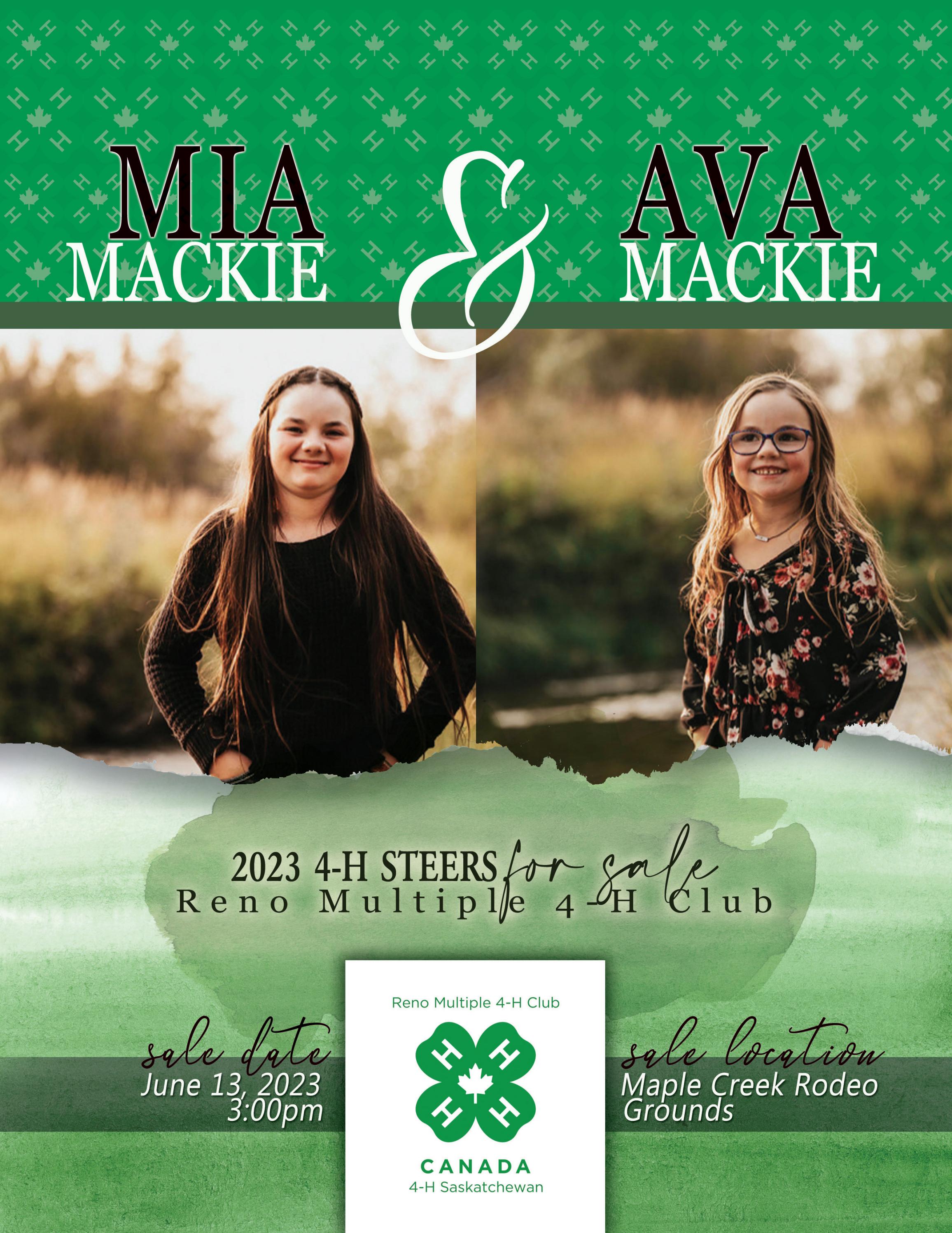 Mia & Ava Mackie 2023 4-H Steer Sale by 14westcreations - Issuu