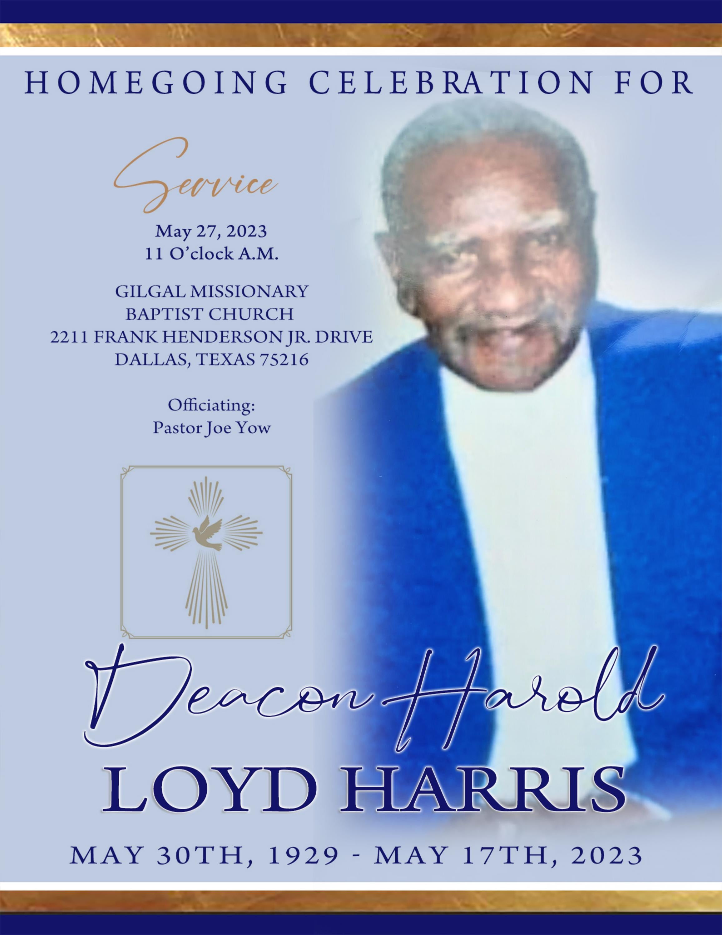 Homegoing Celebration of Mr. Harold Harris by KcGraphics Foto'graphy ...