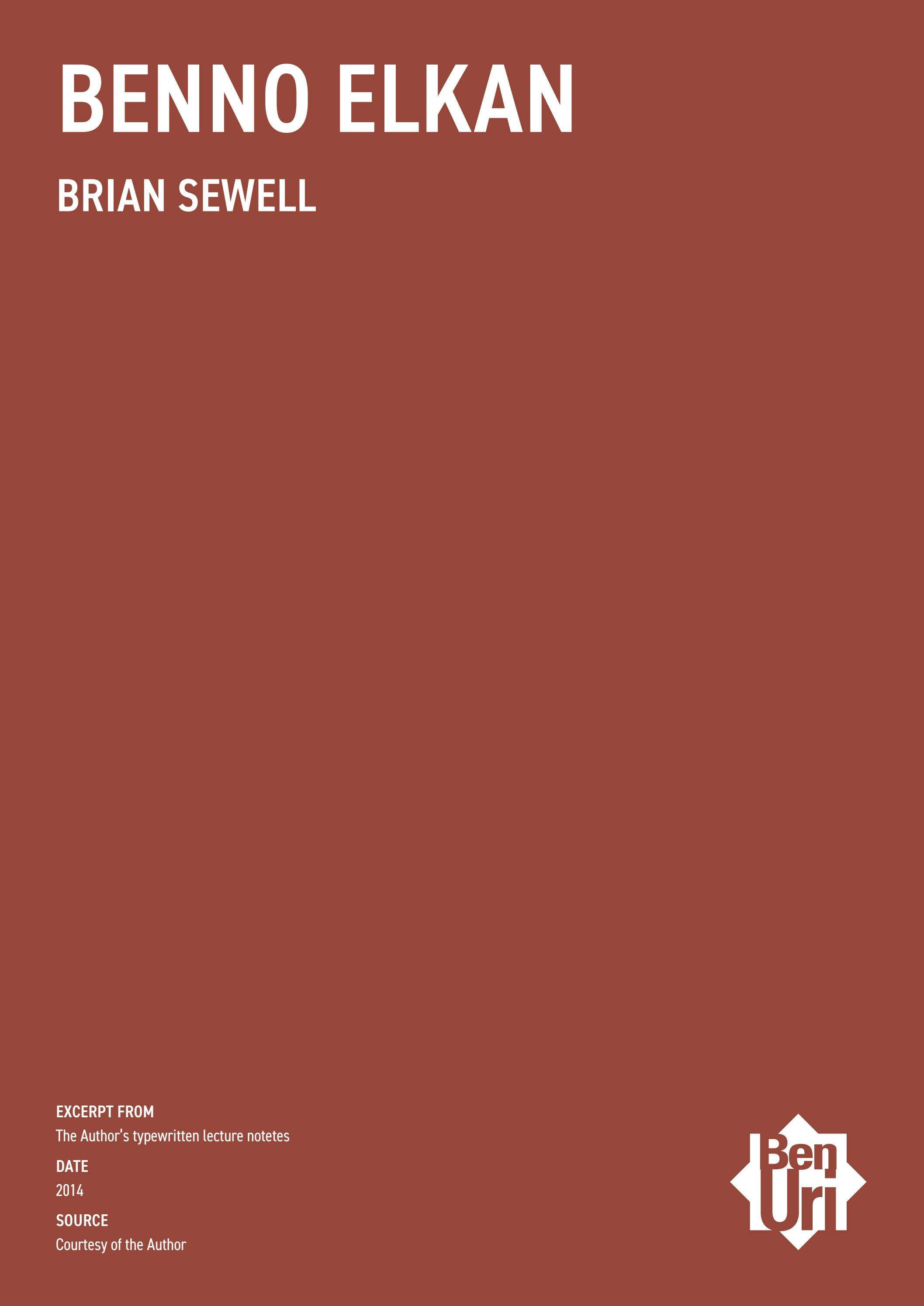 Benno Elkan by Brian Sewell by Ben Uri Research Unit - Issuu