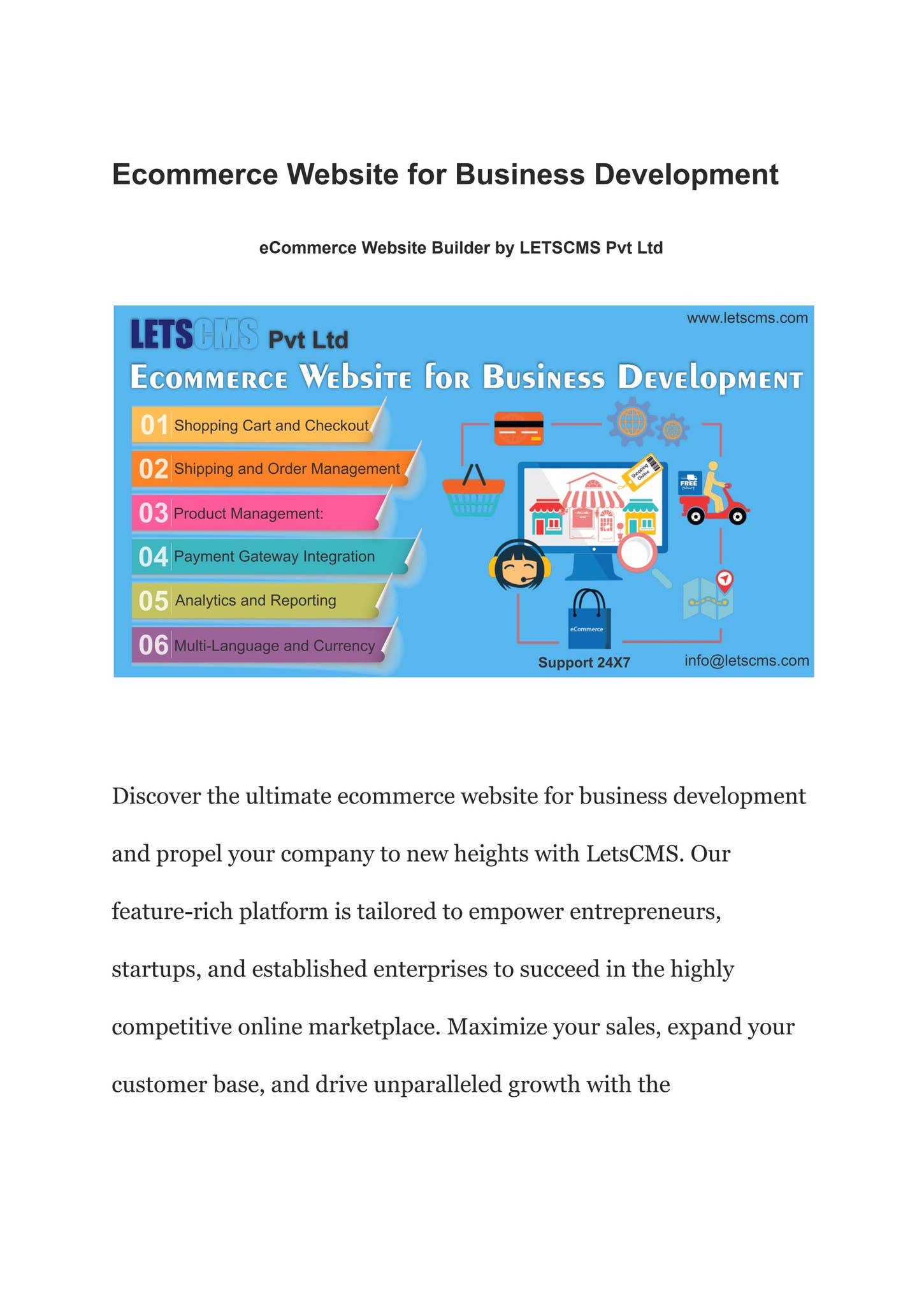 Ecommerce Website Business Development | eCommerce Website Builder by ...