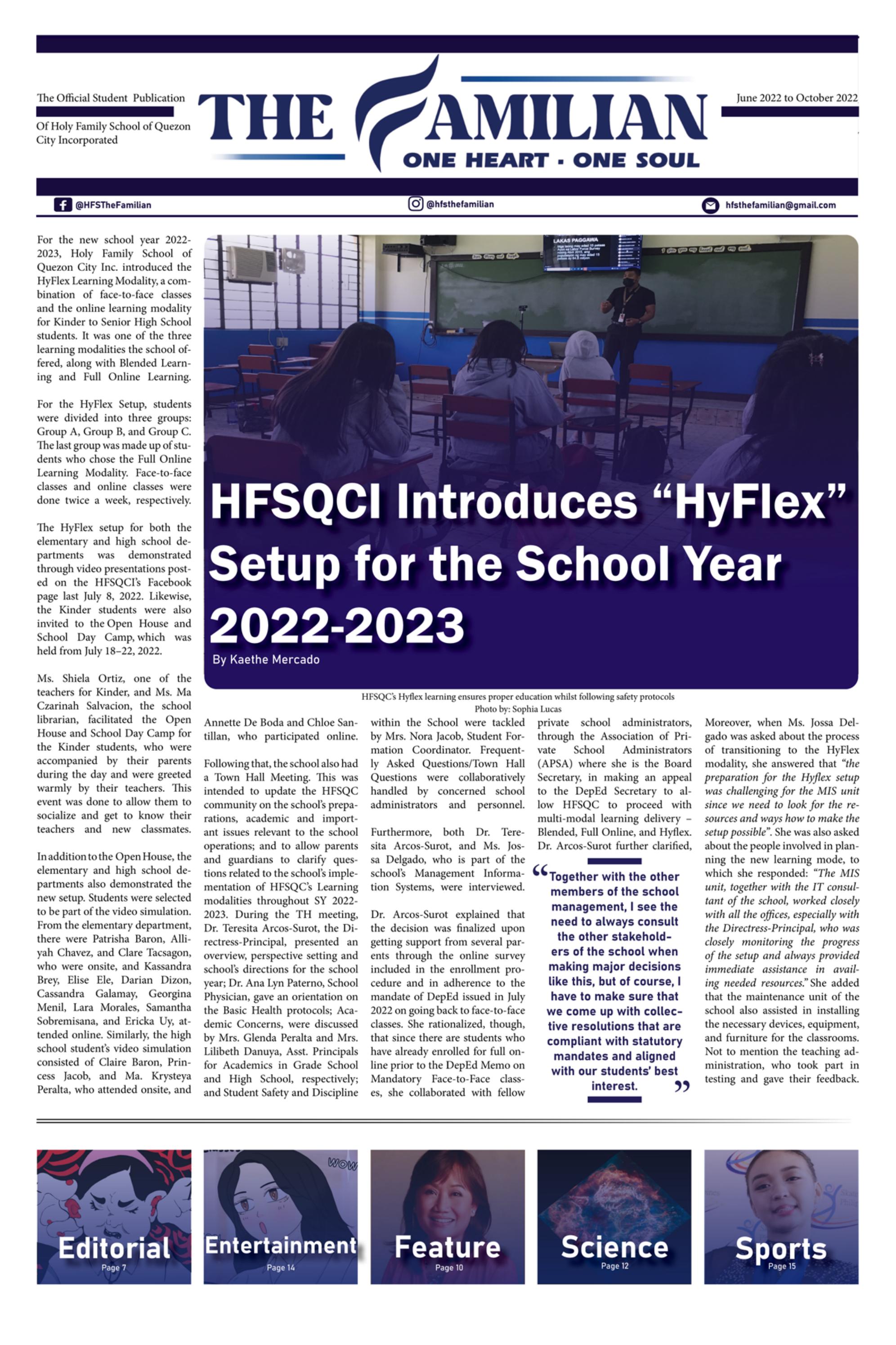The Familian — Volume 1 SY 2022-2023 by The Familian - Issuu